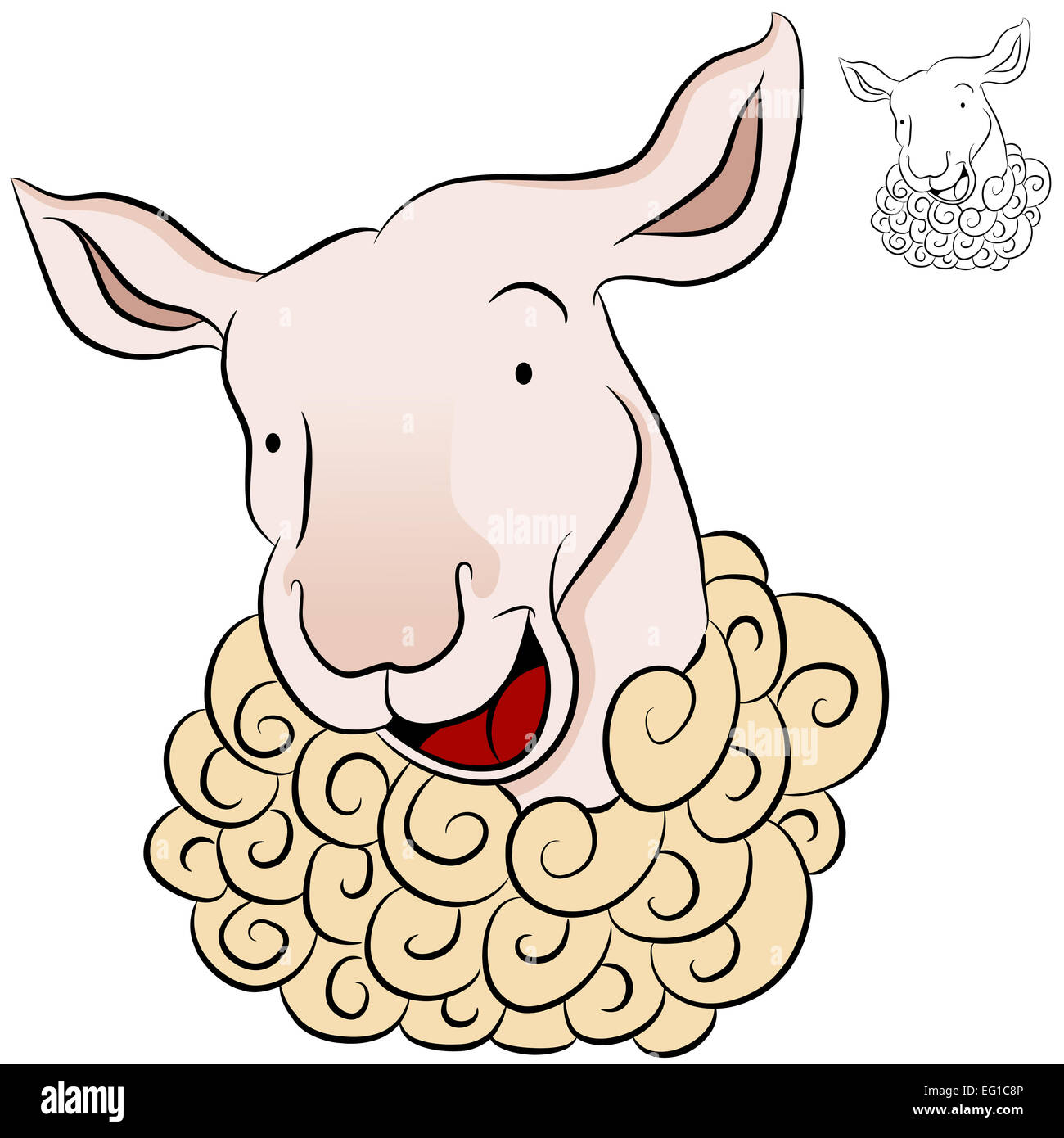 An image of a sheep head Stock Photo - Alamy