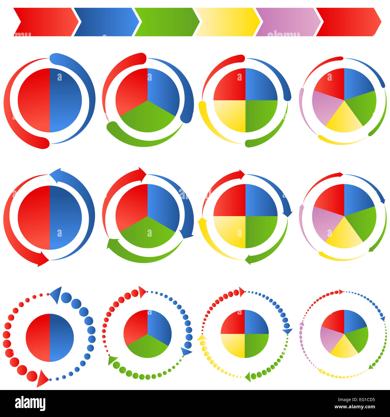 Segmented circle pie chart pie hi-res stock photography and images - Alamy