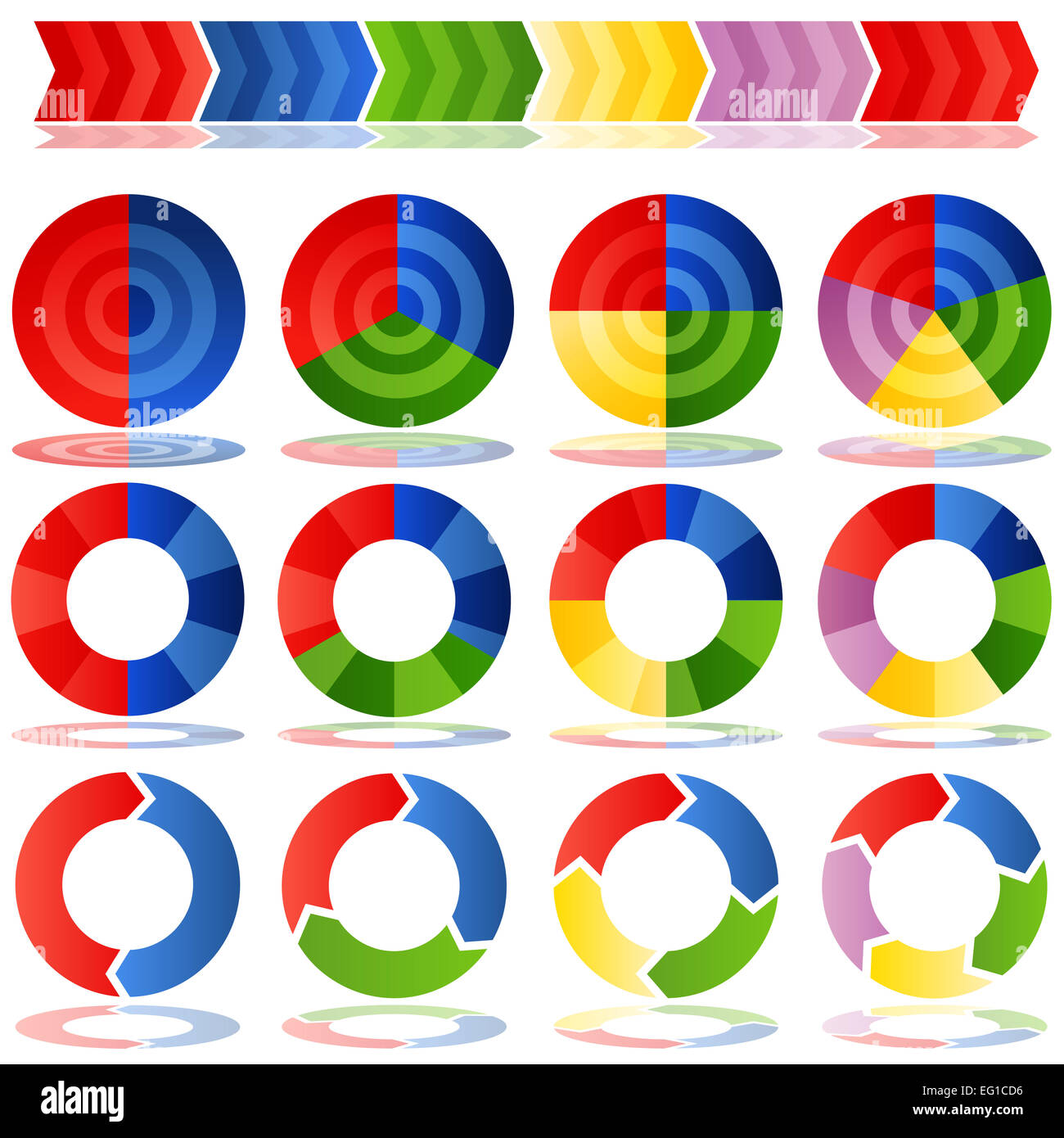 An image of a process target pie charts Stock Photo - Alamy