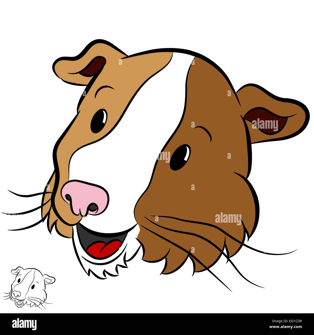 An image of a cartoon guinea pig Stock Photo - Alamy