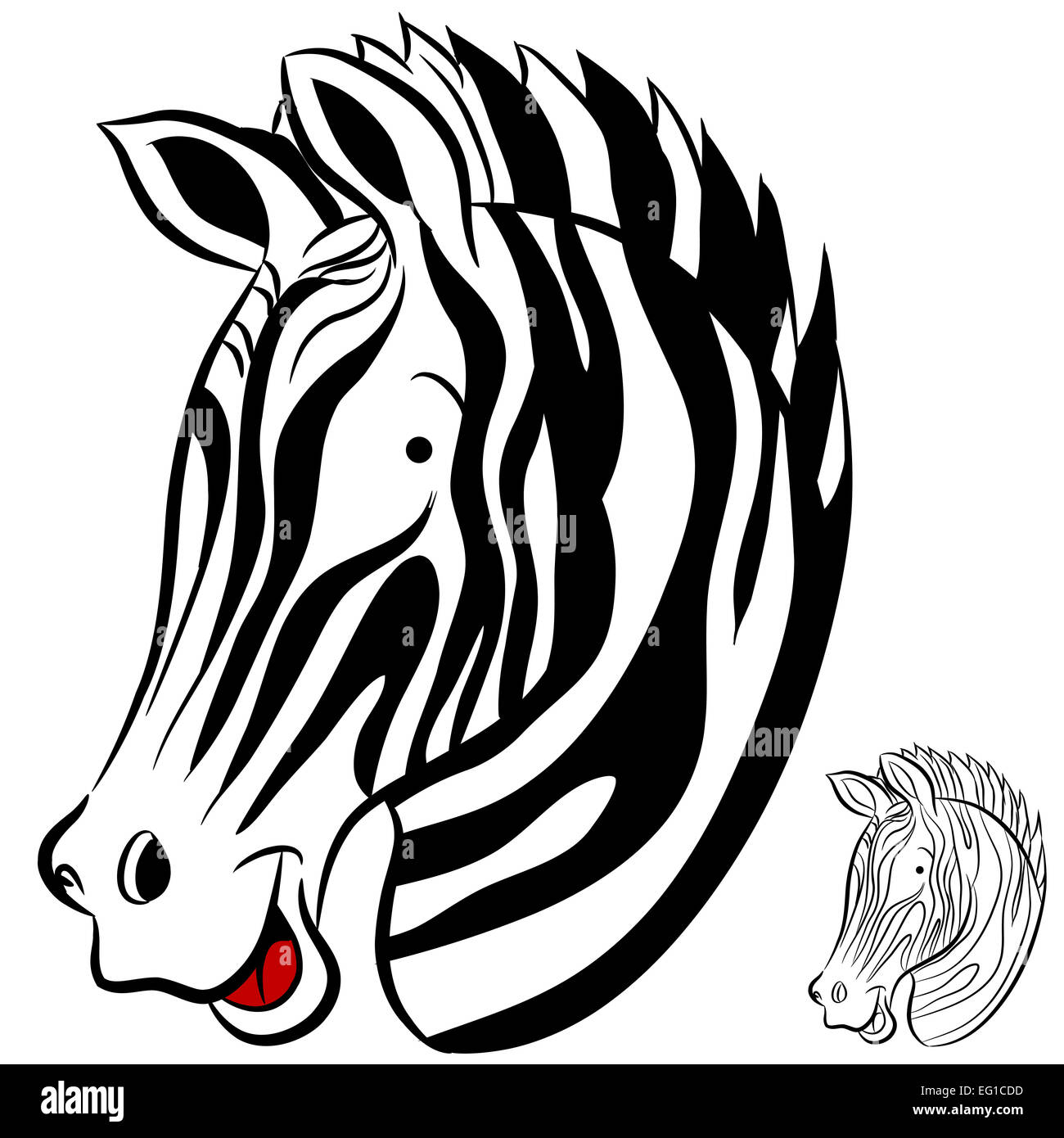 Cartoon head of a zebra hi-res stock photography and images - Alamy