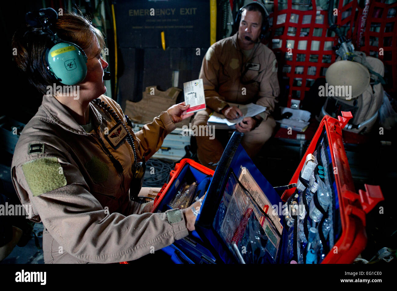Capt. Kelly Allen, 379th Expeditionary Aeromedical Evacuation Squadron ...