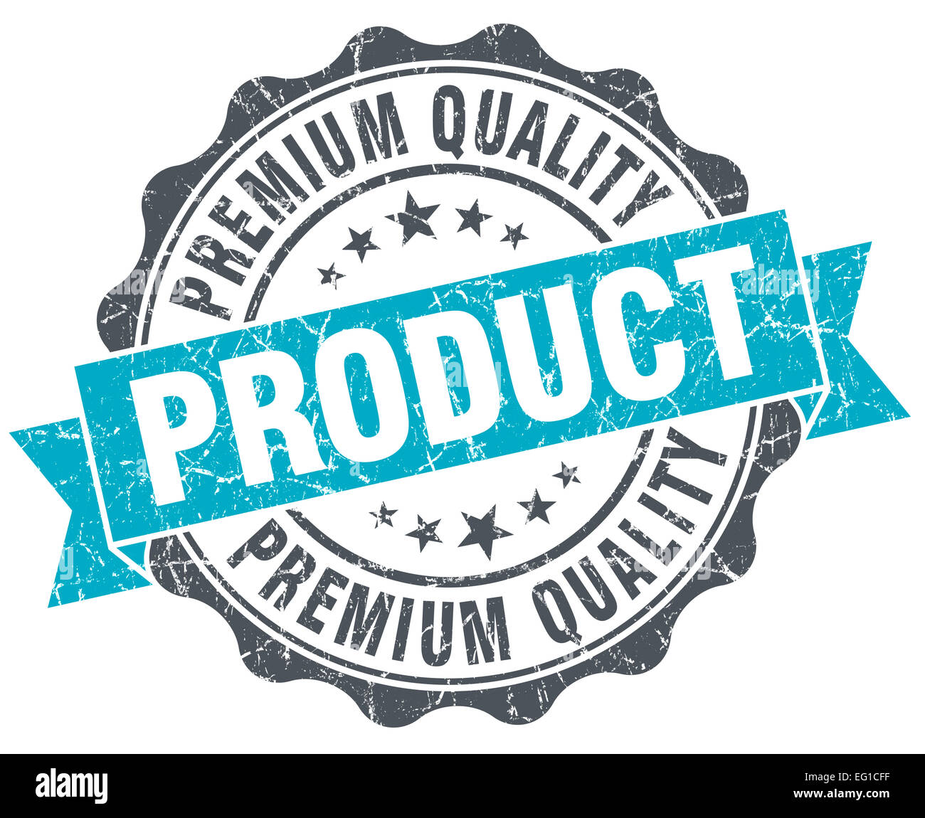 premium quality product vintage turquoise seal isolated on white Stock ...