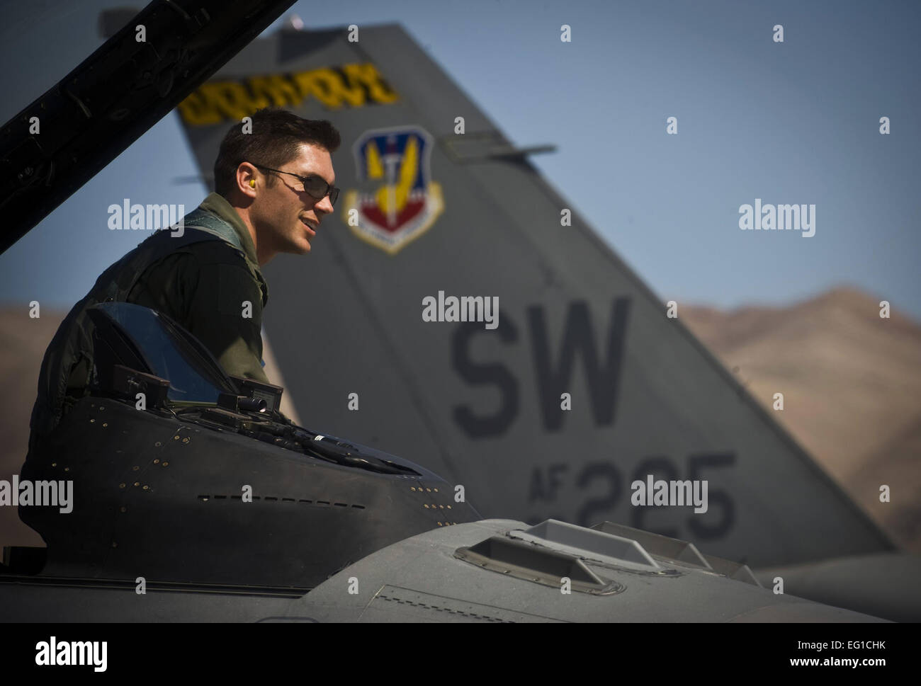 U.S. Air Force Capt. Jeremy Nolting, F-16 pilot, 79th Fighter Squadron ...