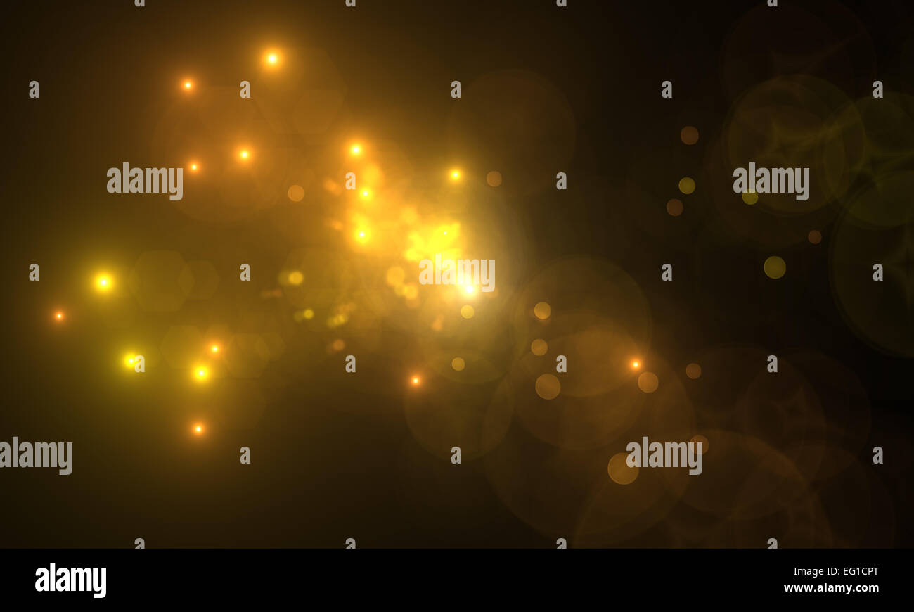 star with lens flare and bokeh effect made in 3d software Stock Photo ...