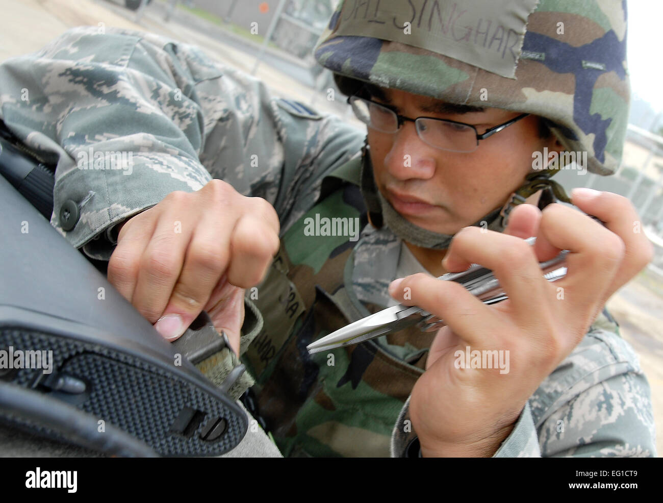 U.S. Air Force Senior Airman Sai Singhar, an engineering assistant ...