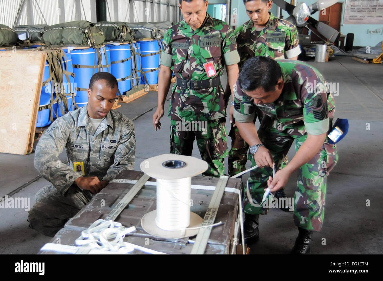 U.S. Air Force Airman 1st Class Brandon Jenkins, a rigger with the ...