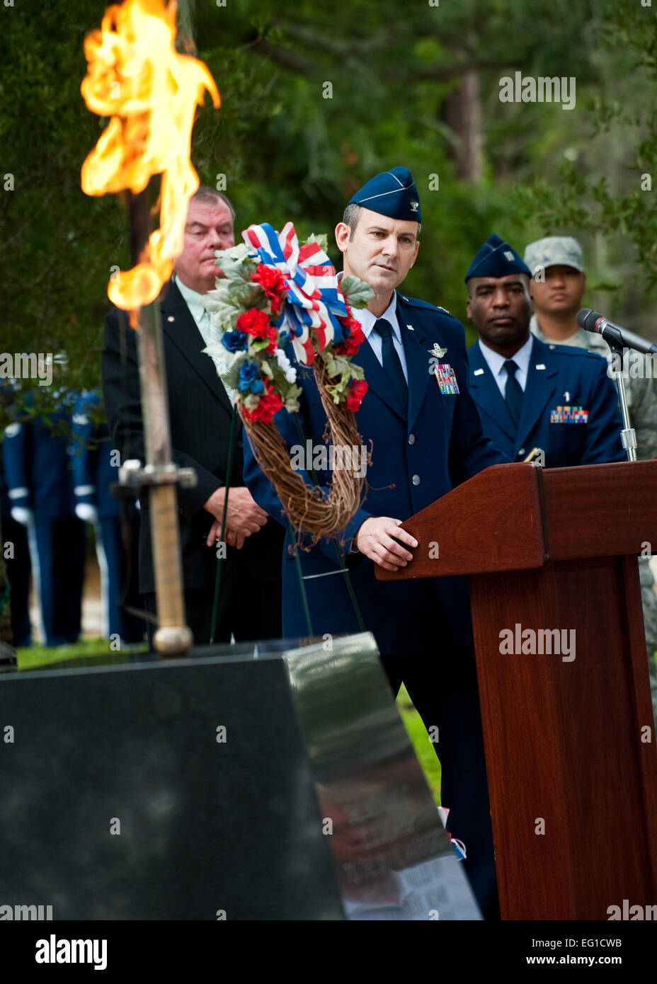U.S. Air Force Col. Andrew Toth, the 33rd Fighter Wing commander ...