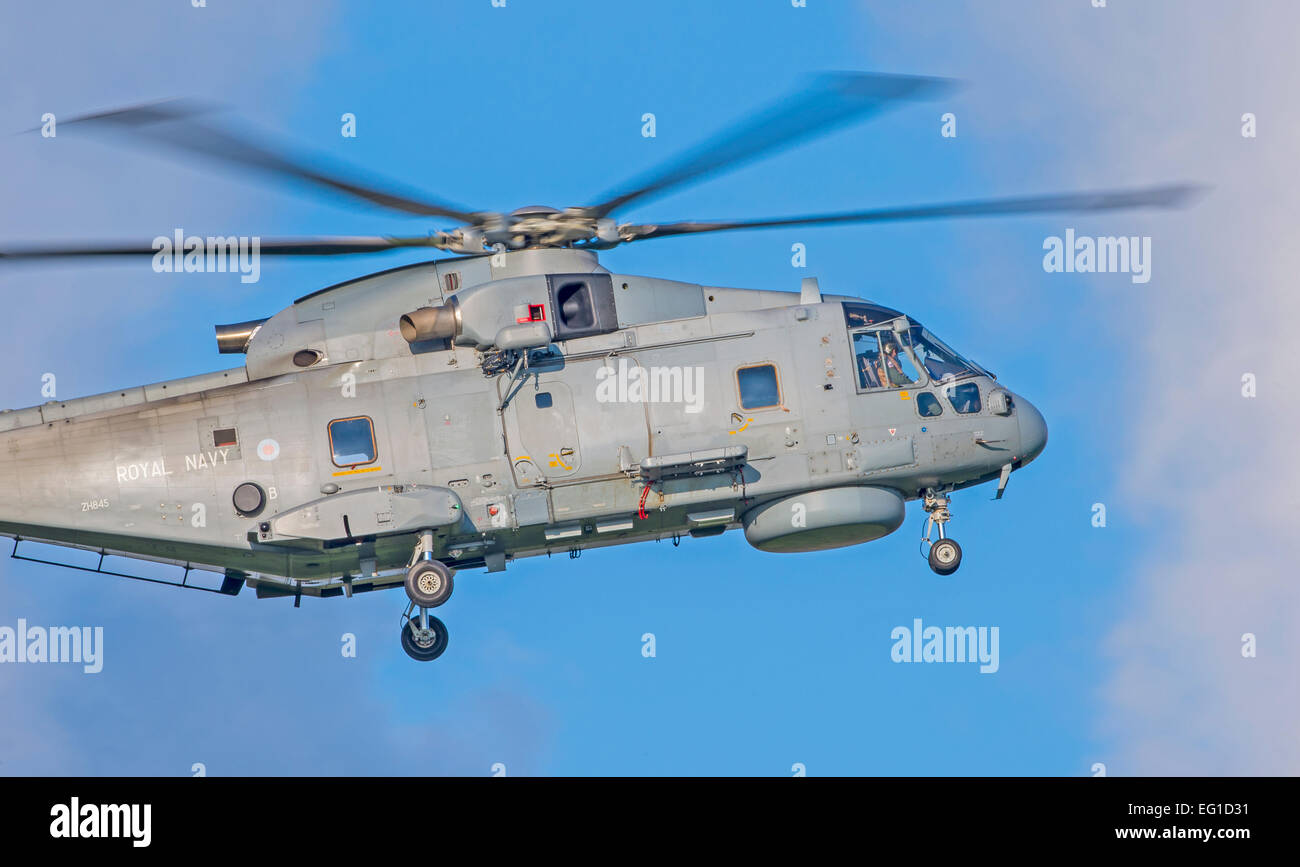 Royal Navy Merlin MK2 Helicopter Stock Photo - Alamy