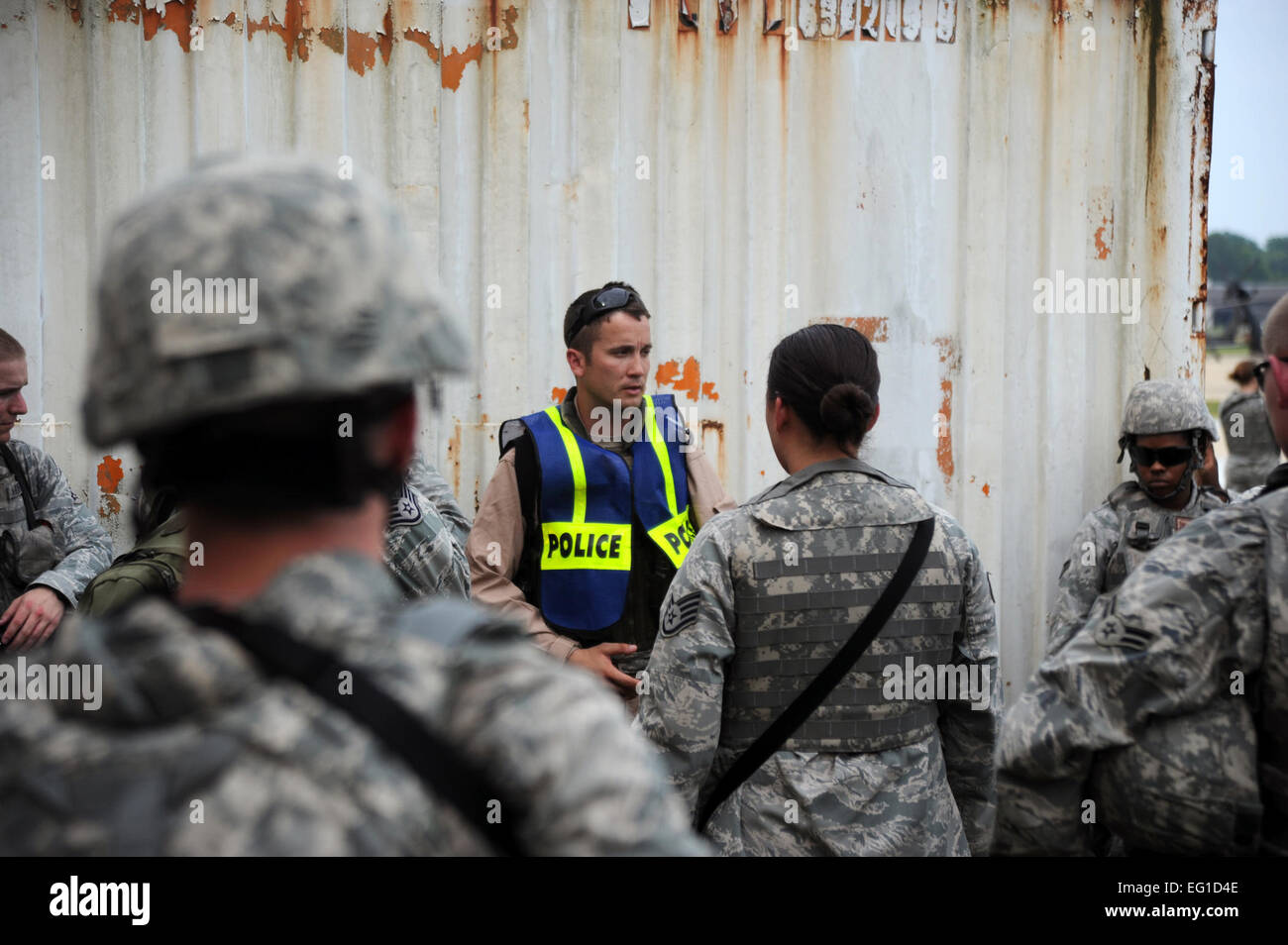 U.S. Air Force Staff Sgt. Joshua Jewel briefs Service members on ...
