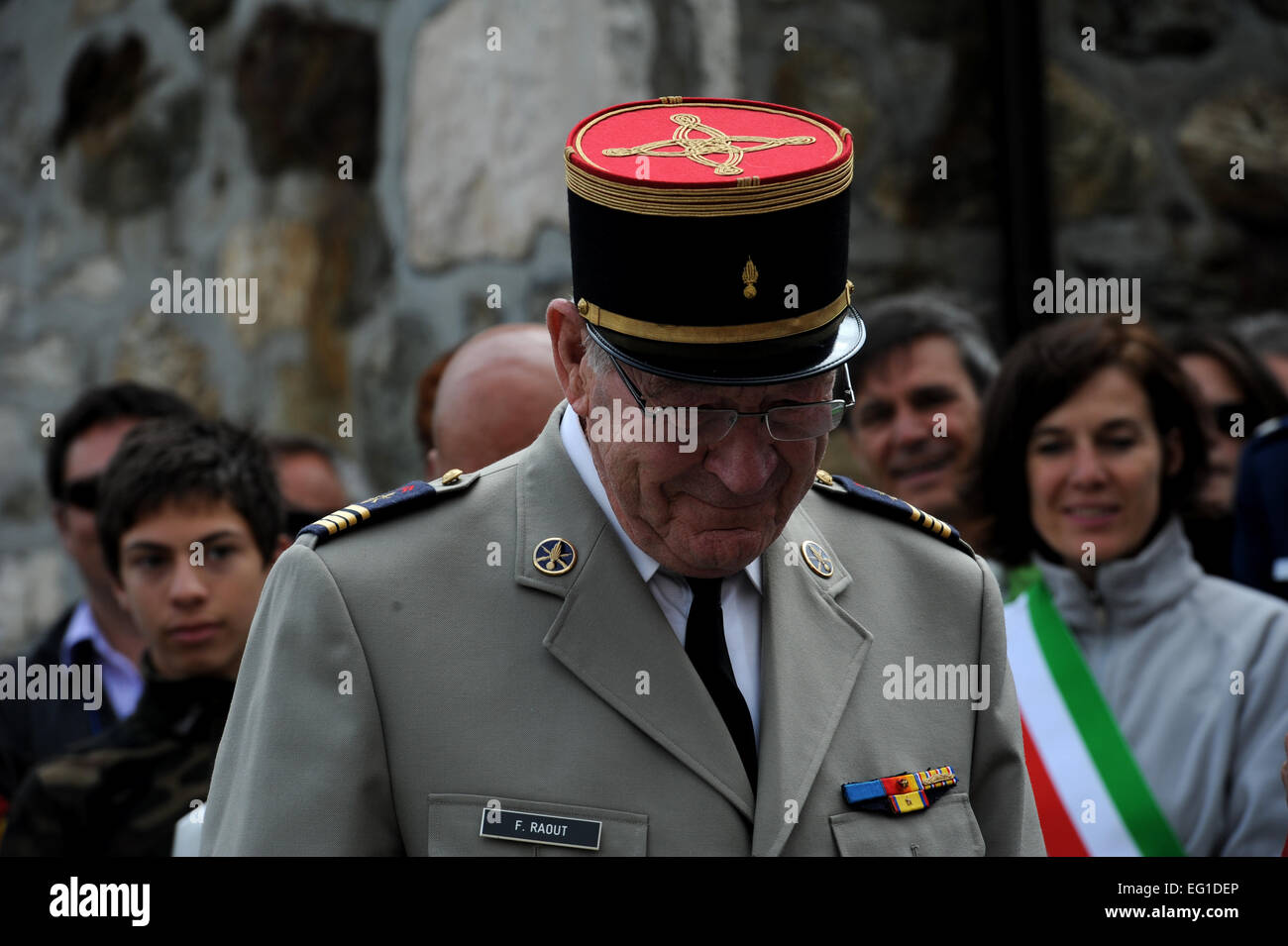 Francis Raout gets ready to deliever his speech at the Italian ...