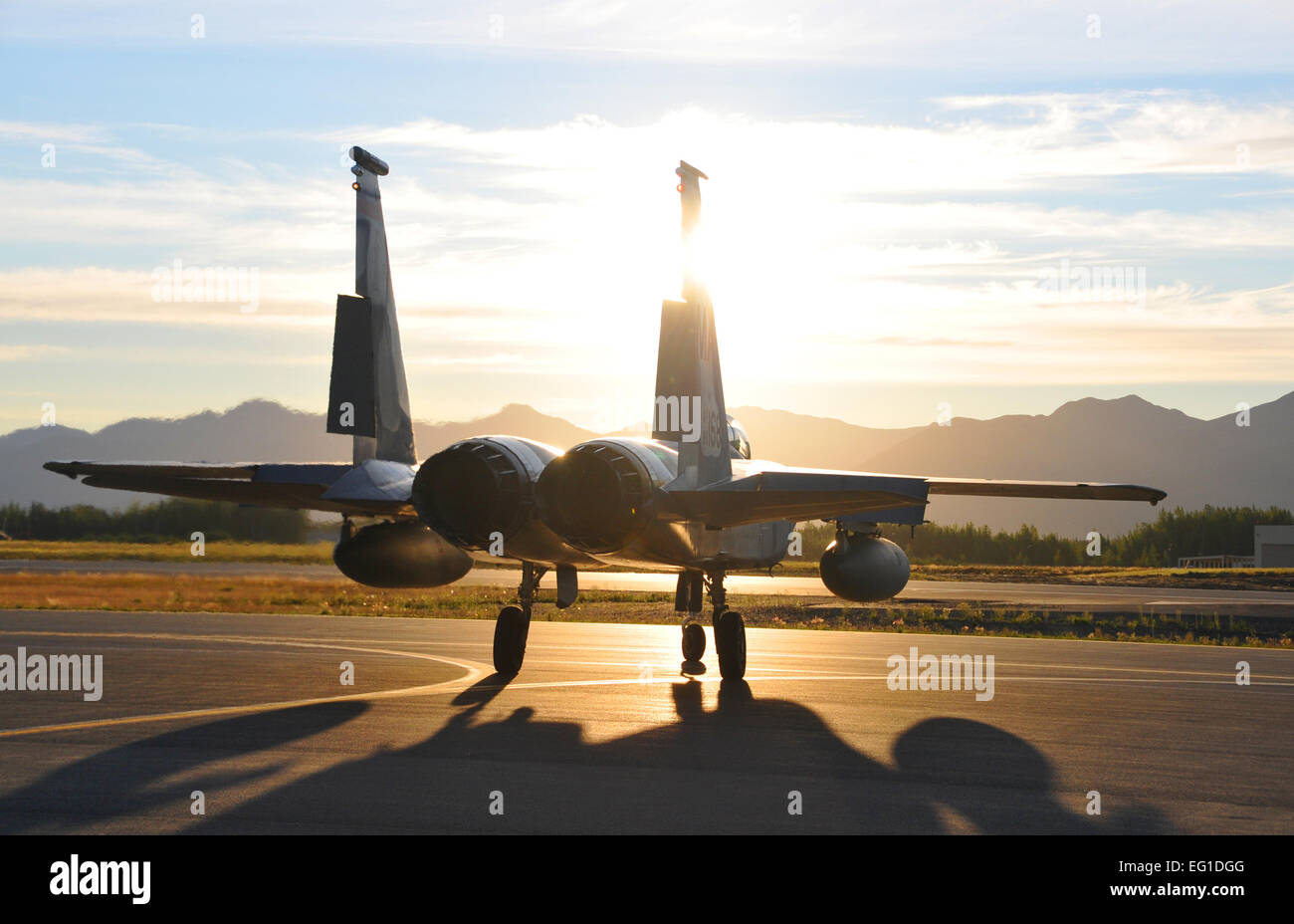A U.S. Air Force F-15C Eagle fighter aircraft from the 104th Fighter ...