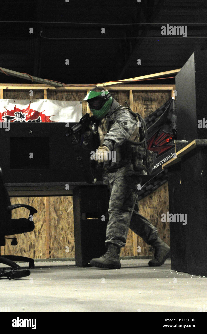 Airmen from the 161st Air Refueling Wing's security forces squadron ...