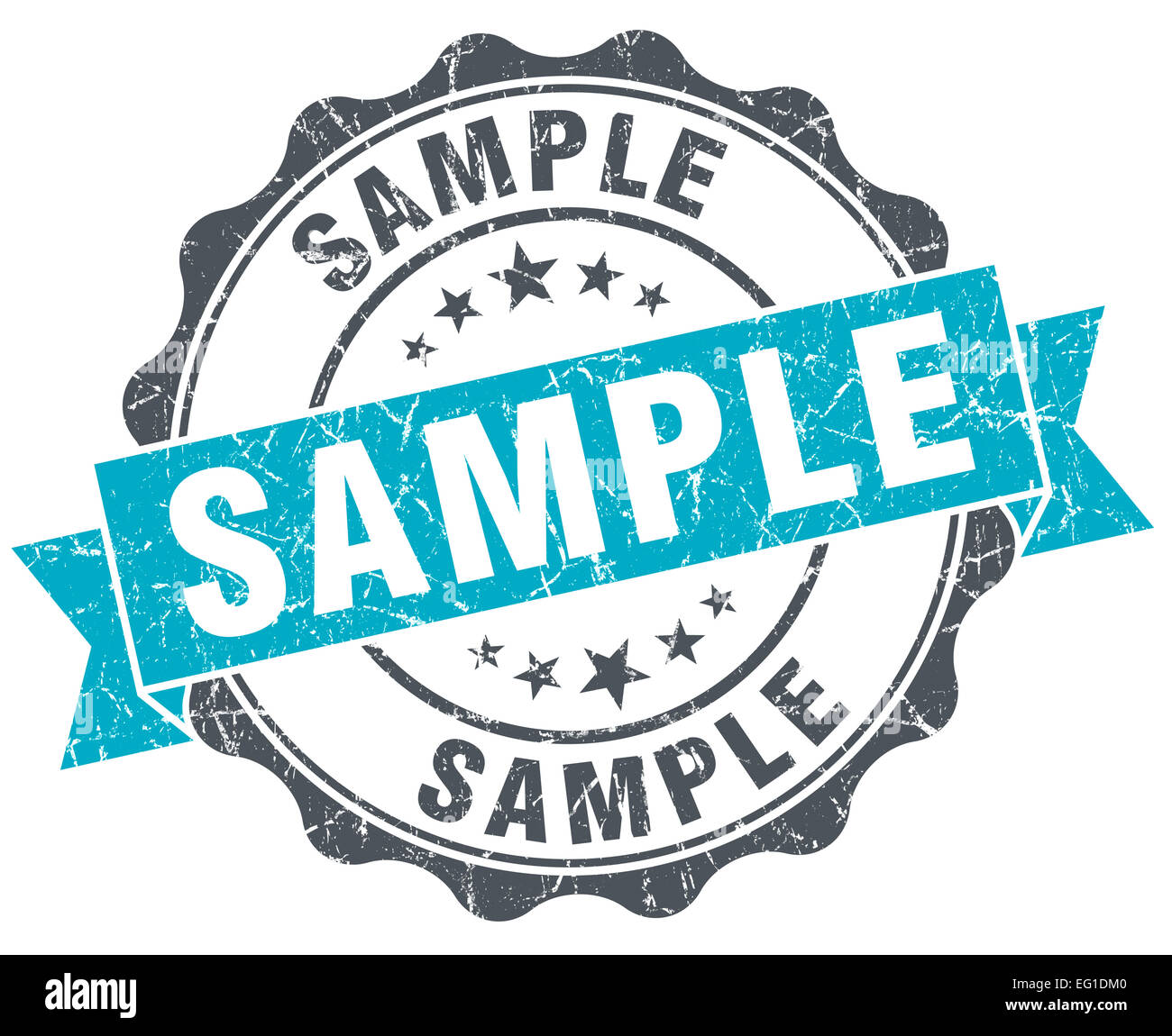 sample vintage turquoise seal isolated on white Stock Photo - Alamy