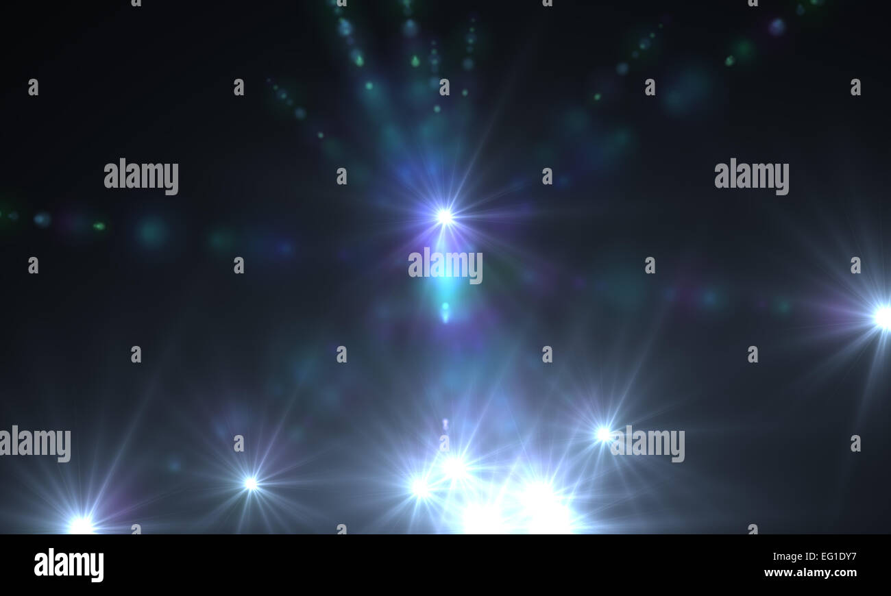 star with lens flare and bokeh effect made in 3d software Stock Photo ...