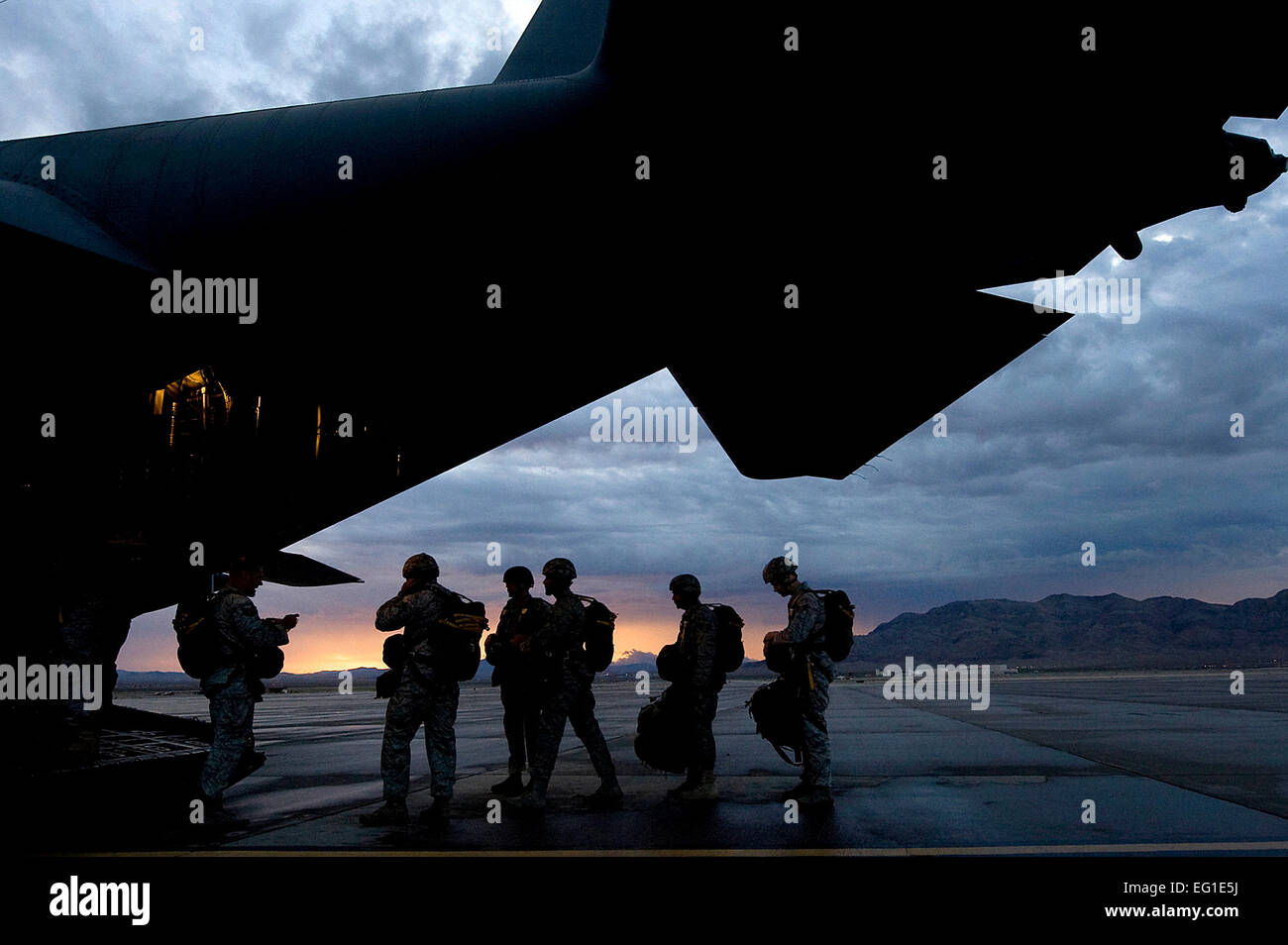 U.S. Air Force Airmen with the 820th Red Horse Squadron's airborne ...
