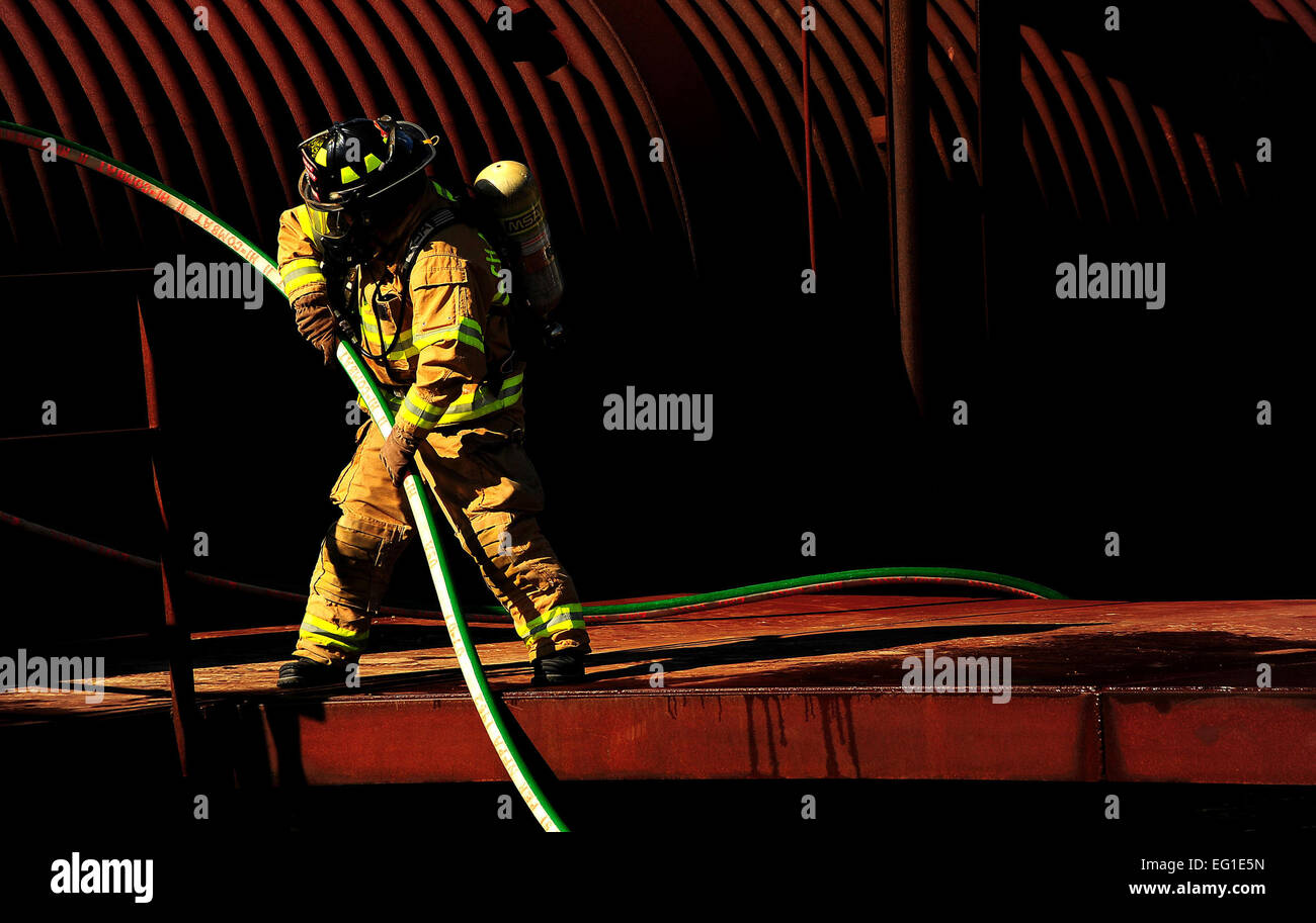 Members of the 628th Civil Engineering Squadron, Fire Protection ...