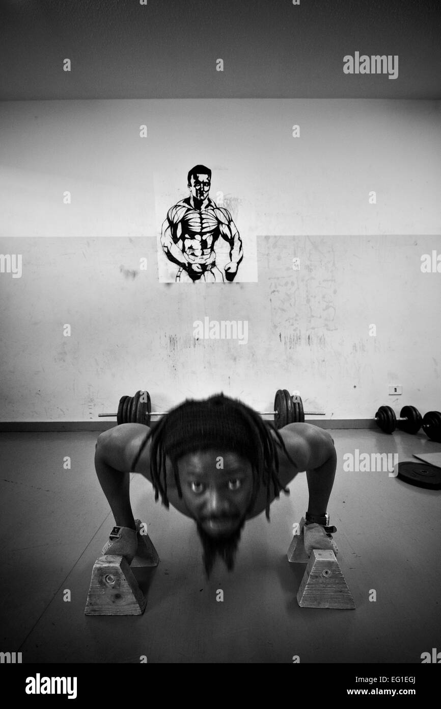 Prison gym Black and White Stock Photos & Images - Alamy