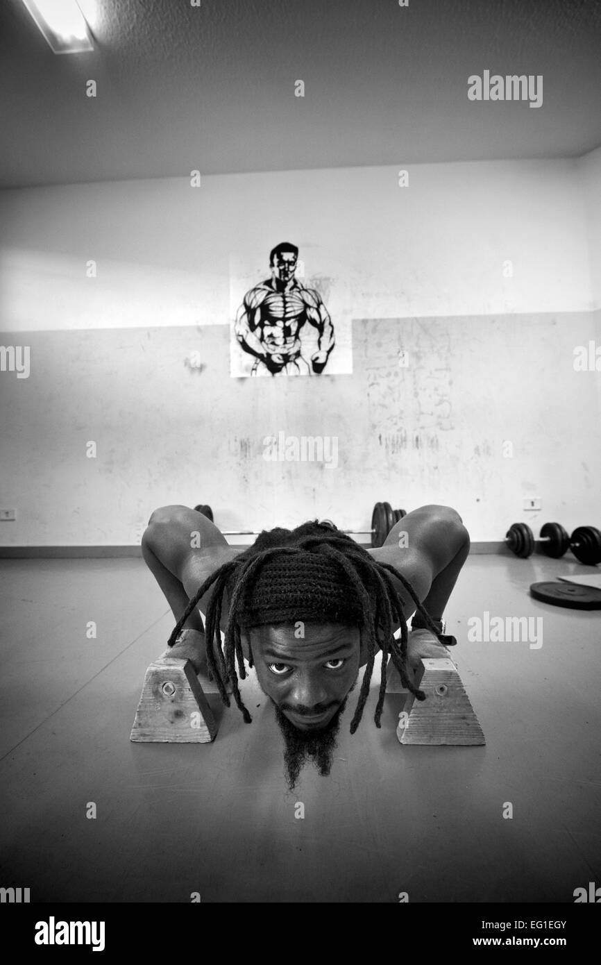 Prison gym Black and White Stock Photos & Images - Alamy