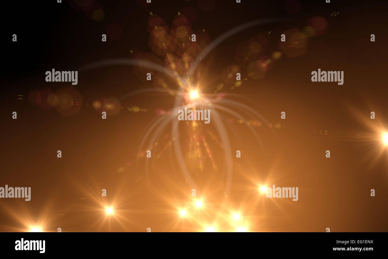 star with lens flare and bokeh effect made in 3d software Stock Photo ...