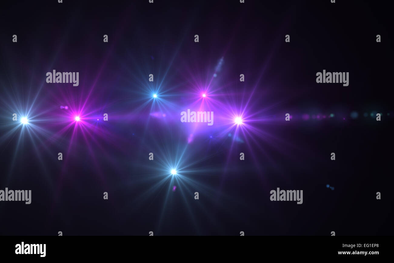 star with lens flare and bokeh effect made in 3d software Stock Photo ...