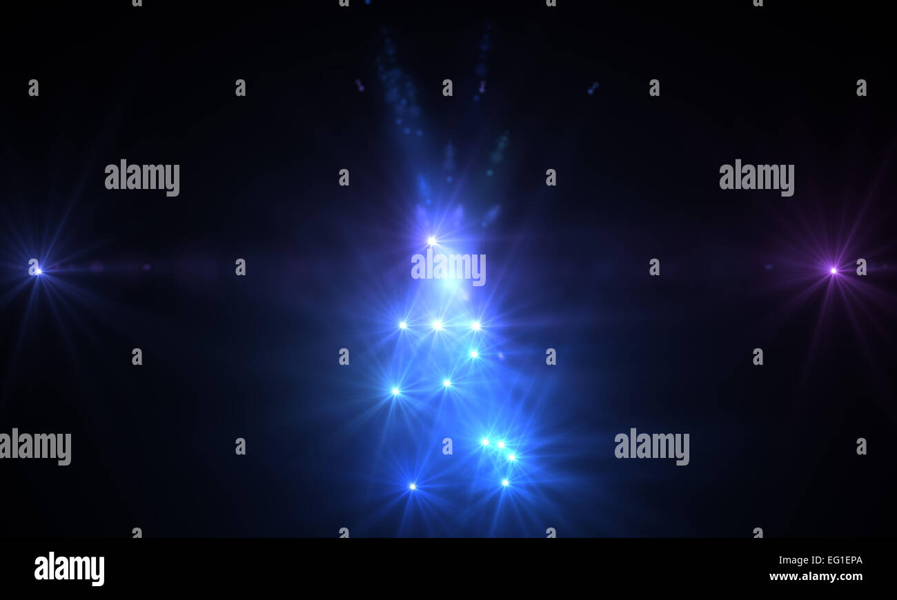 star with lens flare and bokeh effect made in 3d software Stock Photo ...