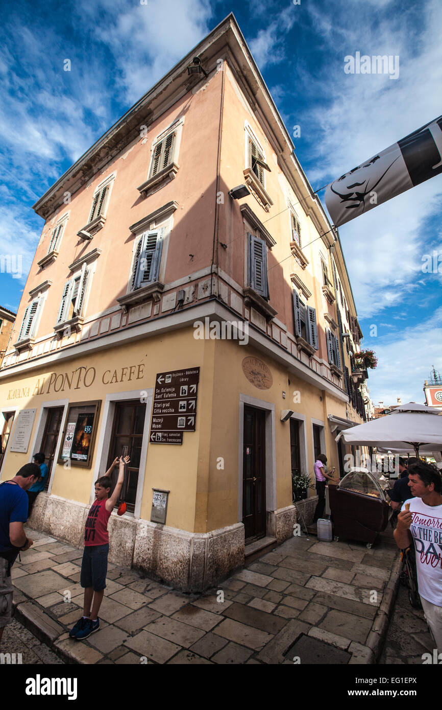 Corner in the croatian town Stock Photo - Alamy
