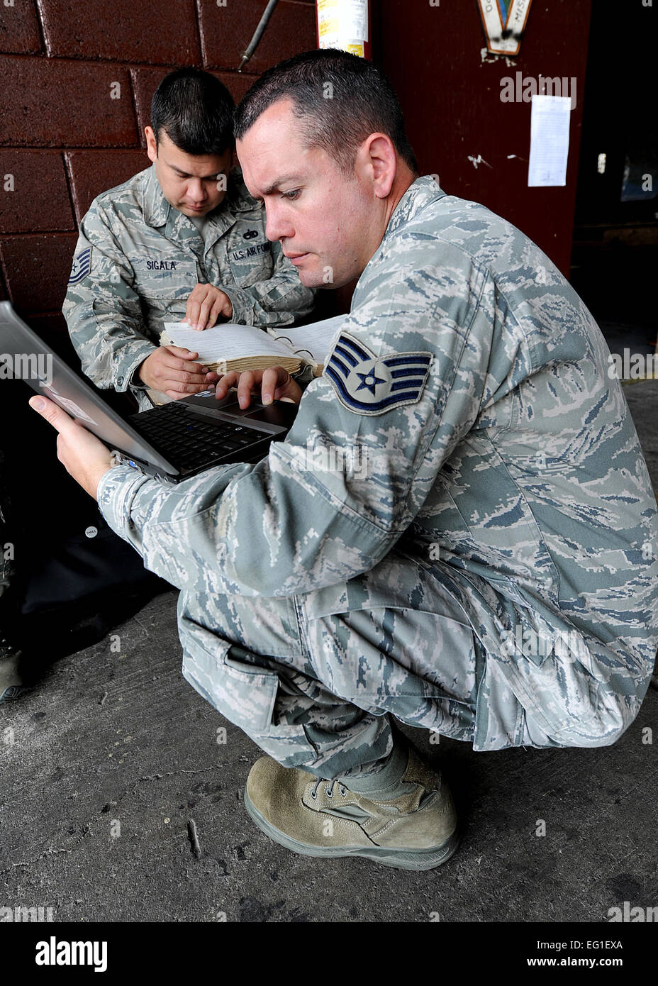 U.S. Air Force Tech. Sgt. Ruben Sigala and Staff Sgt. Heric Llerena ...
