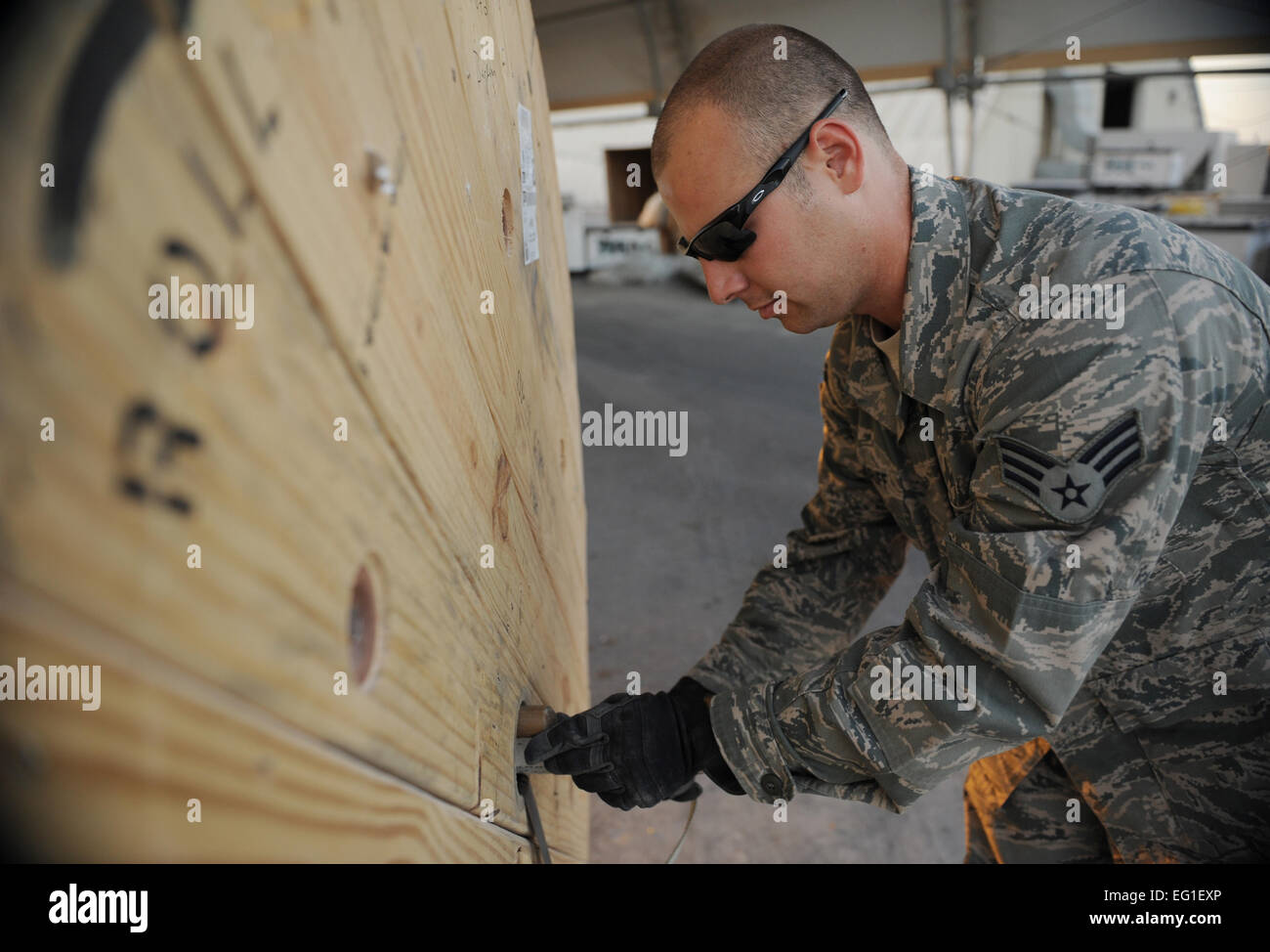 U.S. Air Force Senior Airman Jonathan Woodruff, 8th Expeditionary Air ...