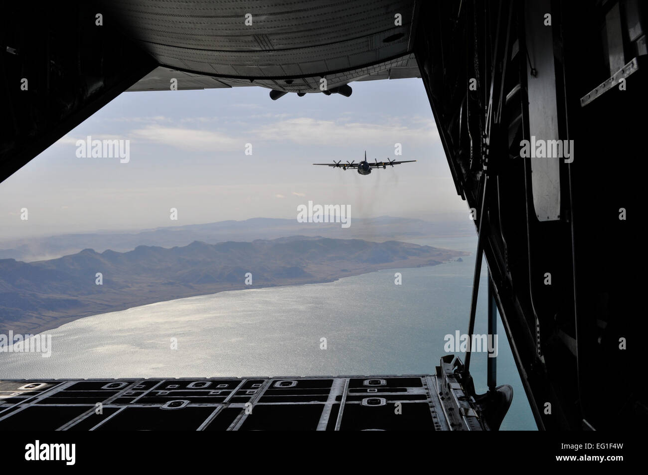 A U.S. Air Force C-130 Hercules cargo aircraft, from the Nevada ...
