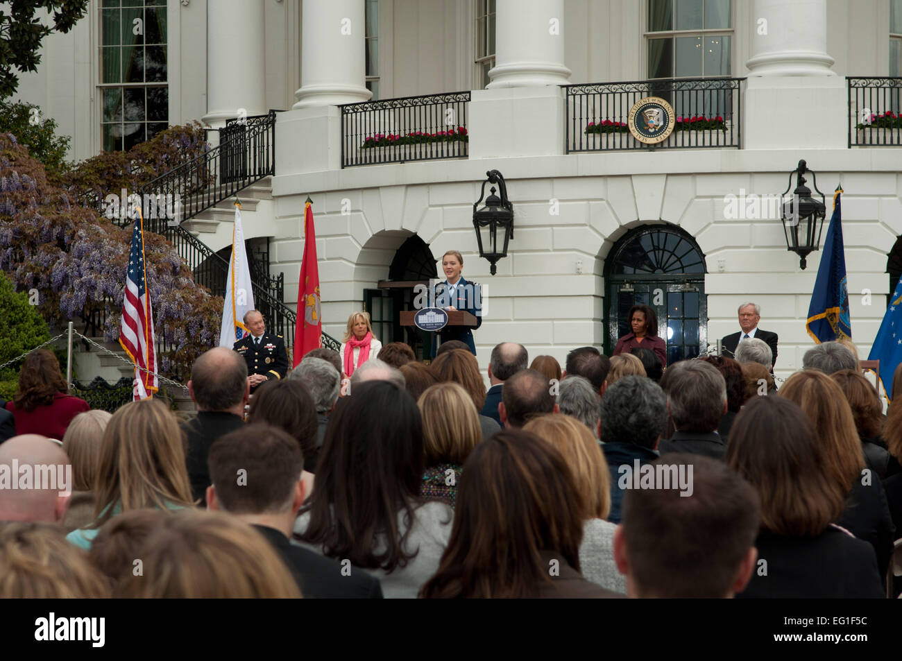 Cadet 3rd Class Moranda Hern, Air Force Academy sophomore, speaks at ...