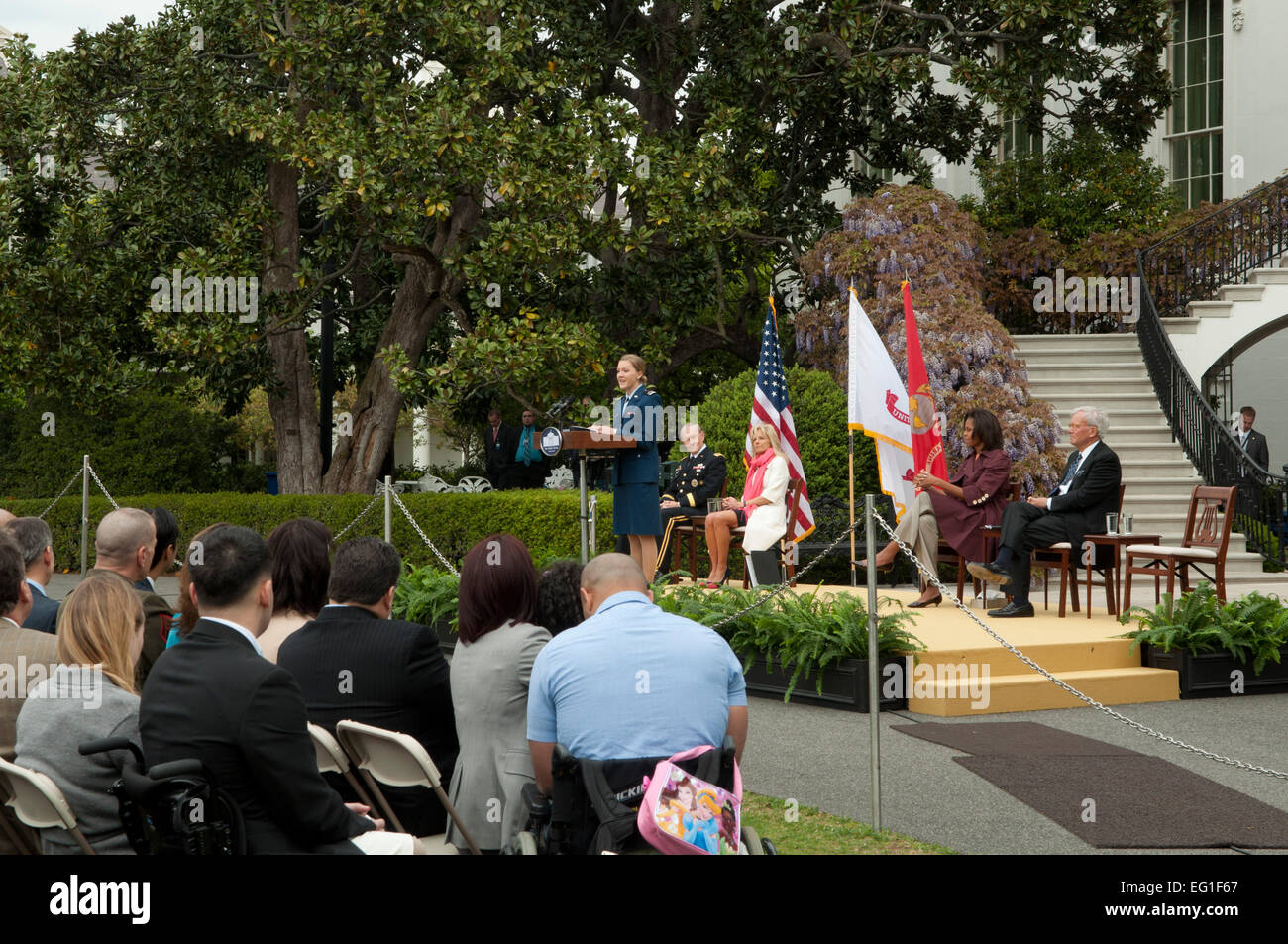 Cadet 3rd Class Moranda Hern, Air Force Academy sophomore, speaks at ...