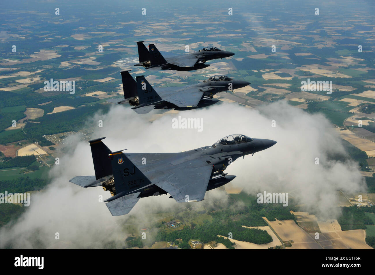 U.S. Air Force F-15E Strike Eagle fighter aircraft from the 4th Fighter ...