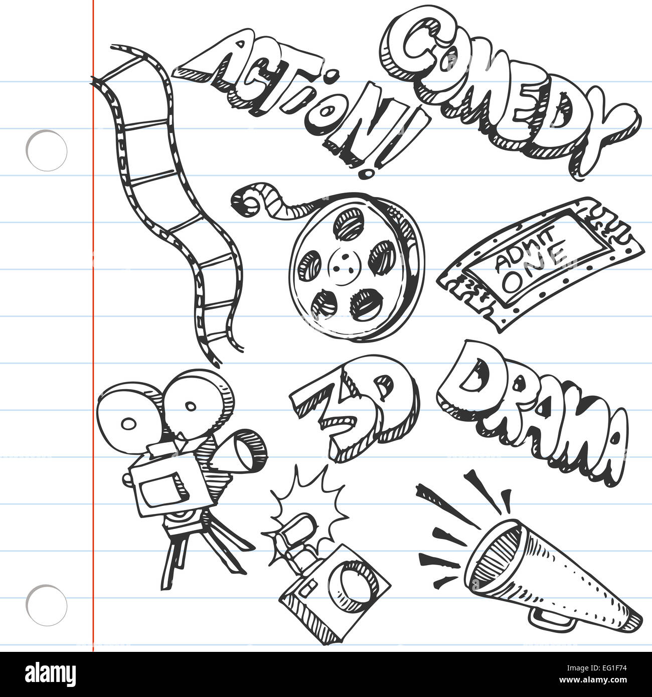 Notebook Paper Doodles