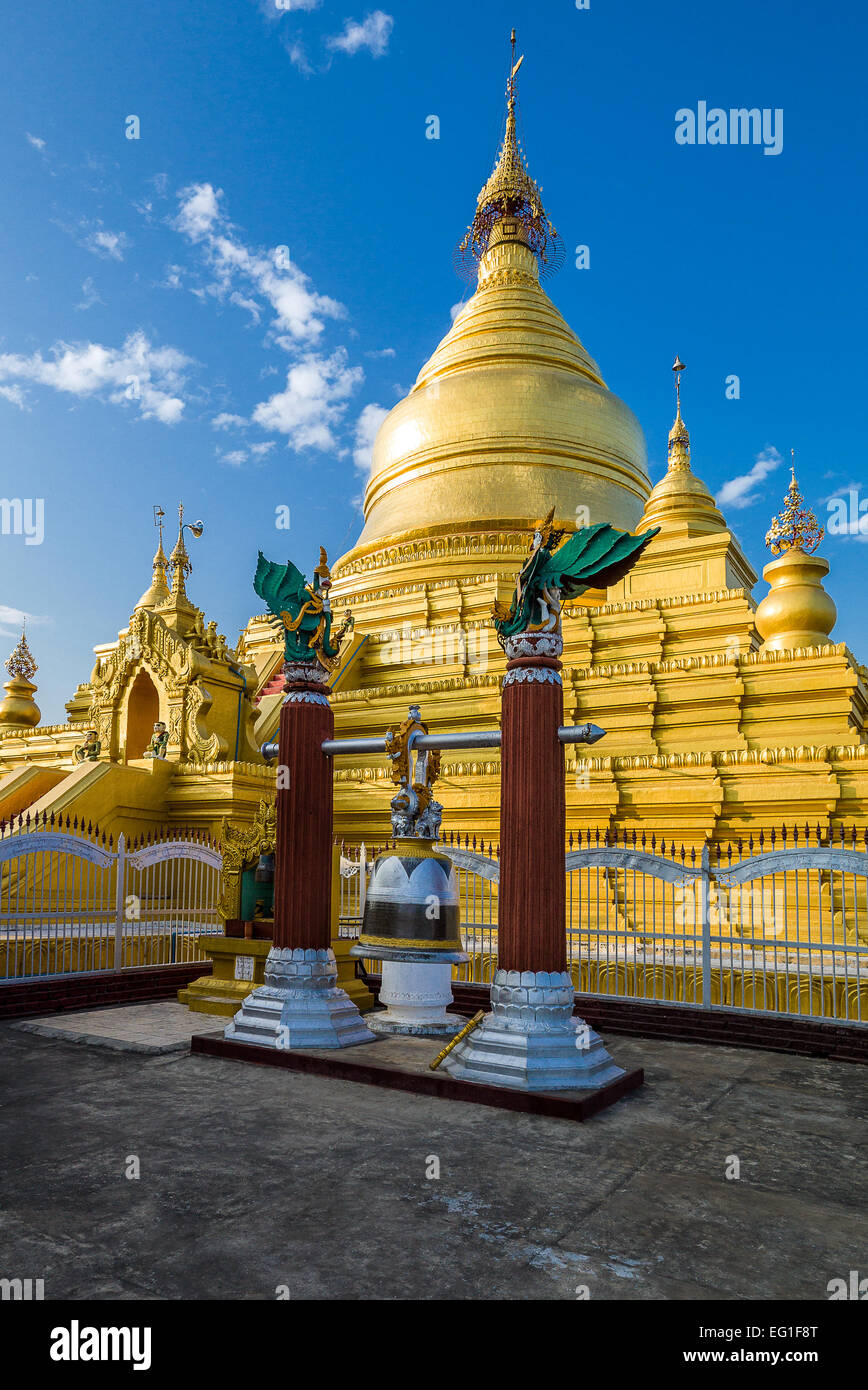 Myanmar, Mandalay, the Shwenandaw Kyaung golden pagoda sanctuary Stock ...