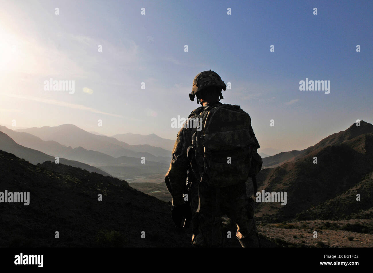U.S. Army Spc. Mark Wortman, a mortar team member of the Nuristan ...