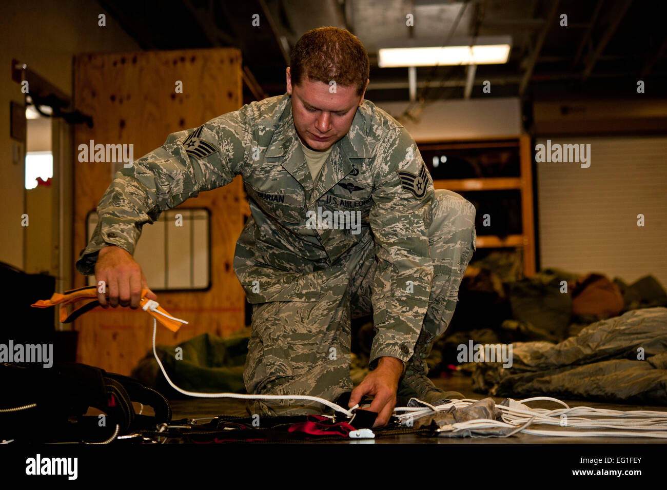 U.S. Air Force Staff Sgt. Kyle Burian, 58th Rescue Squadron aircrew ...