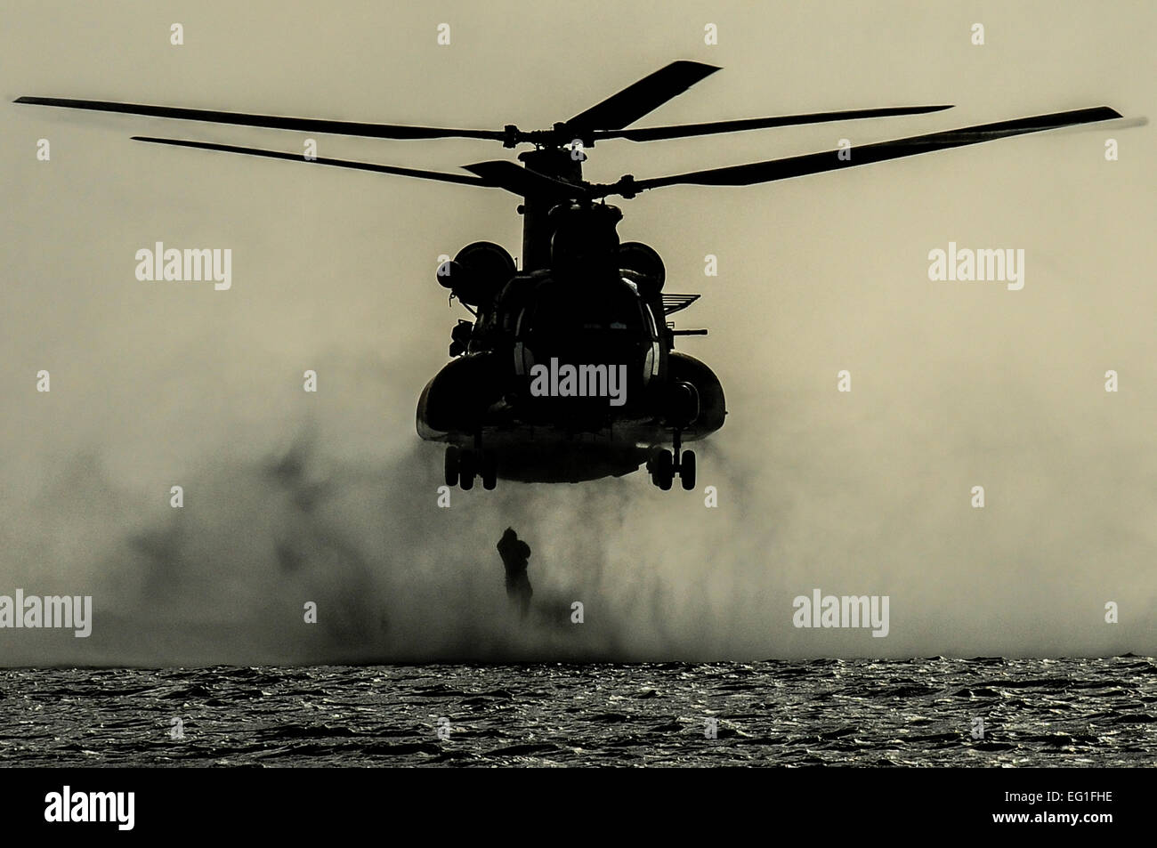 A U.S. Air Force Airman from the 23rd Special Tactics Squadron jumps ...