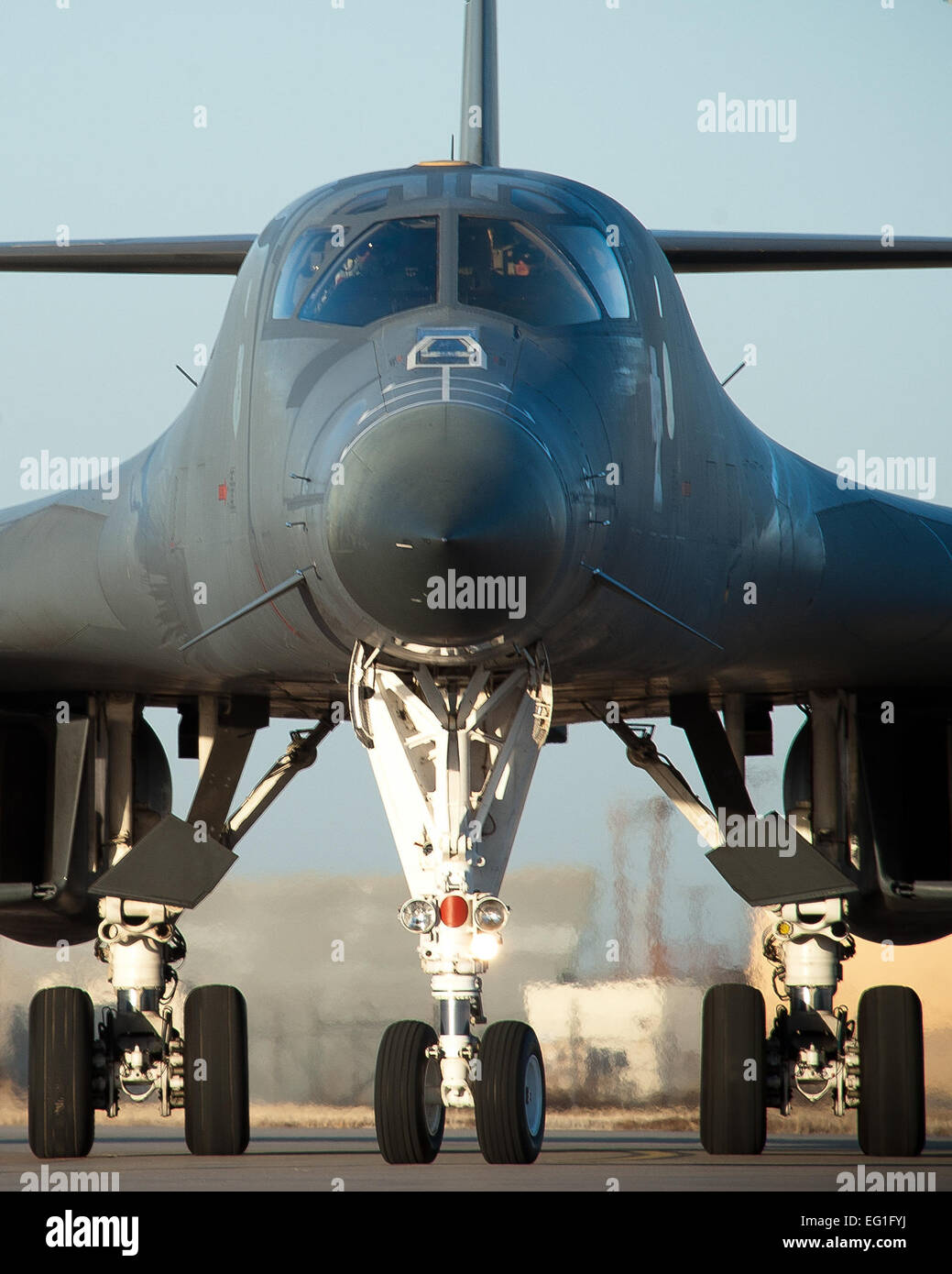 The first newly upgraded operational B1-B Lancer taxis in prior to a ...
