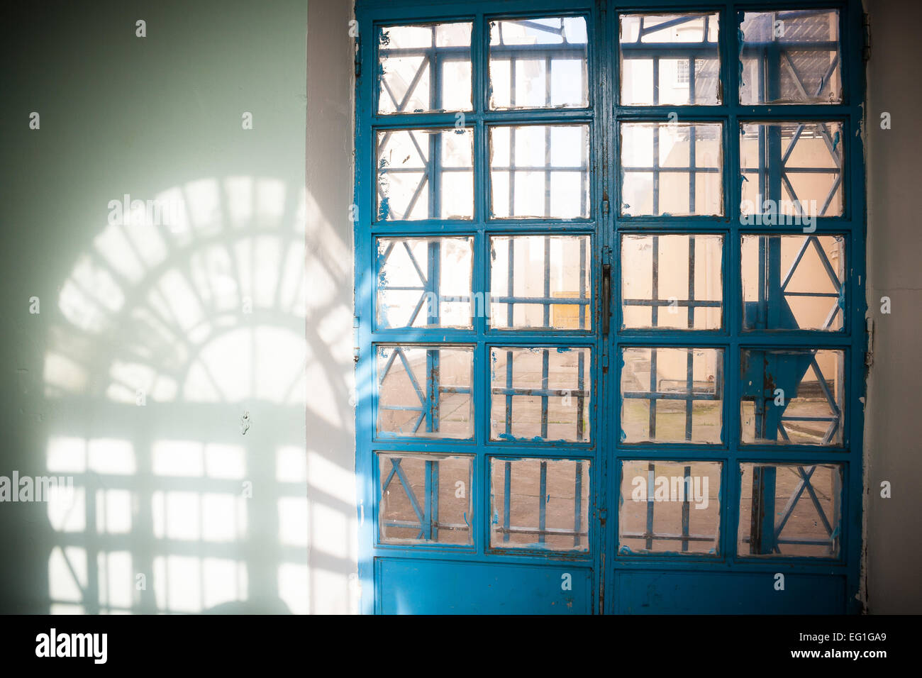 Freedom beyond the window. The light that brings freedom Stock Photo ...