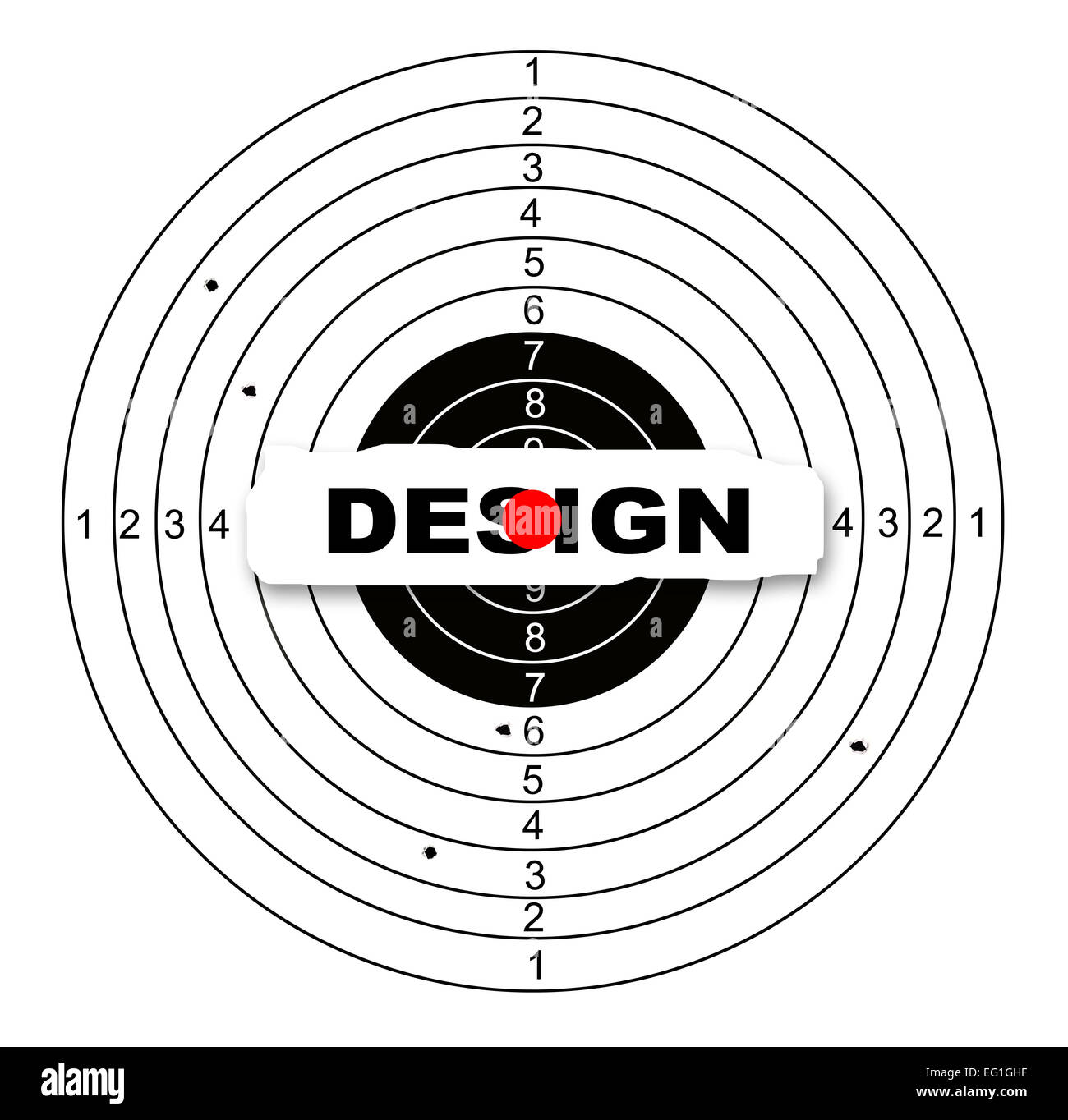 Shooting target with word design made in 2d software Stock Photo - Alamy