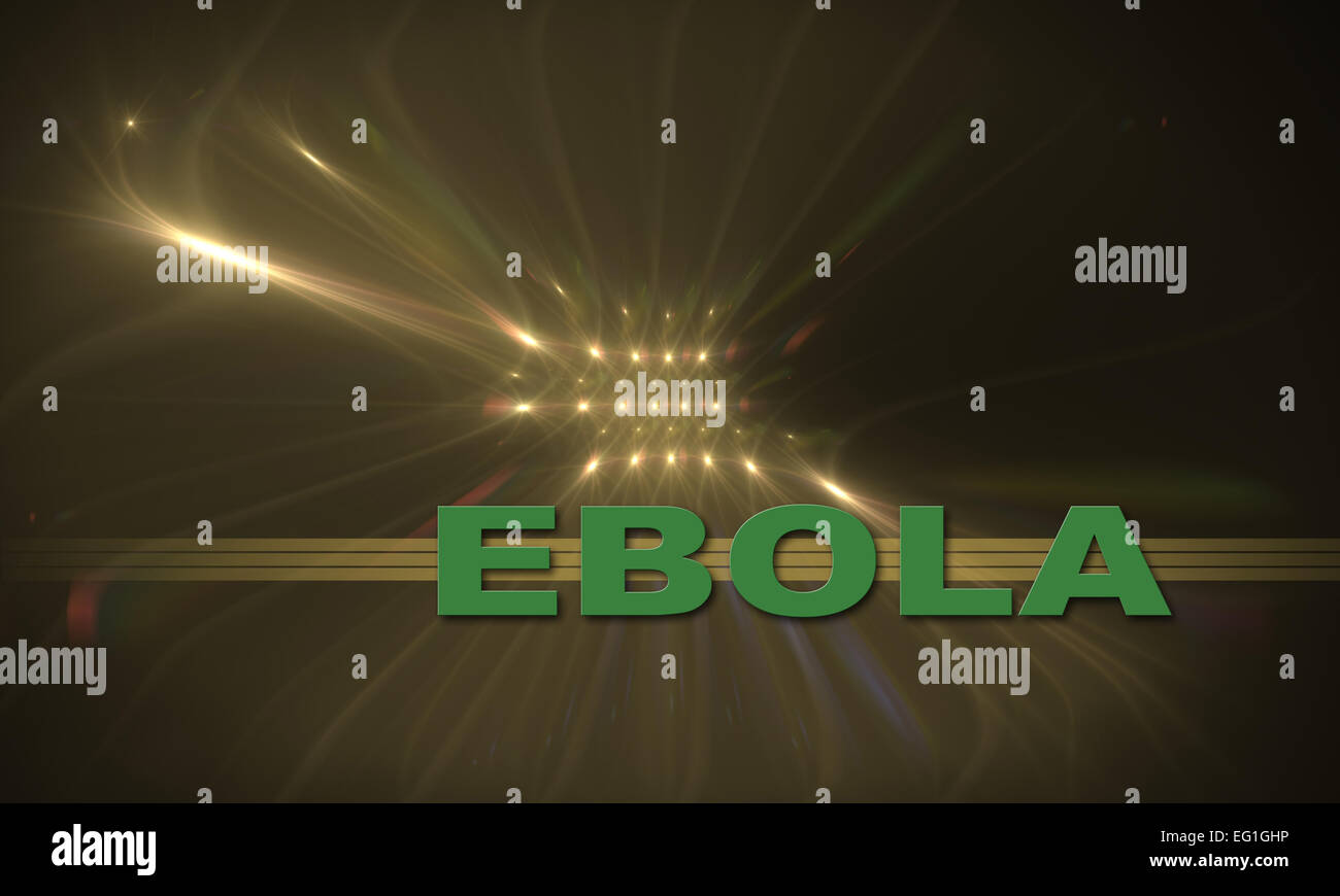 word EBOLA writing on lines end optical flares background Stock Photo ...