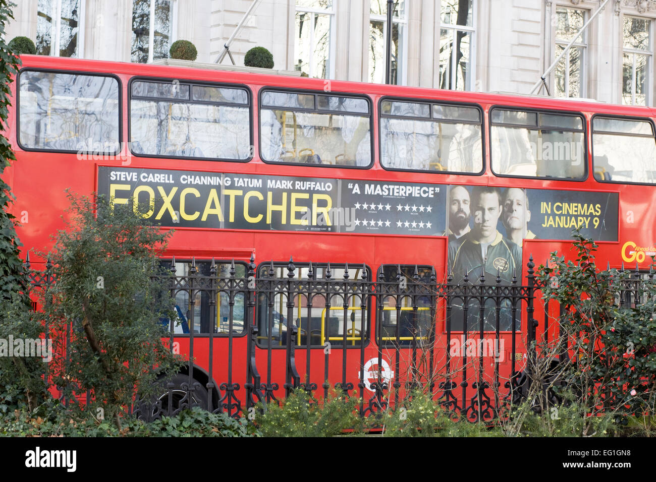 London double decker bus advertising hi-res stock photography and ...