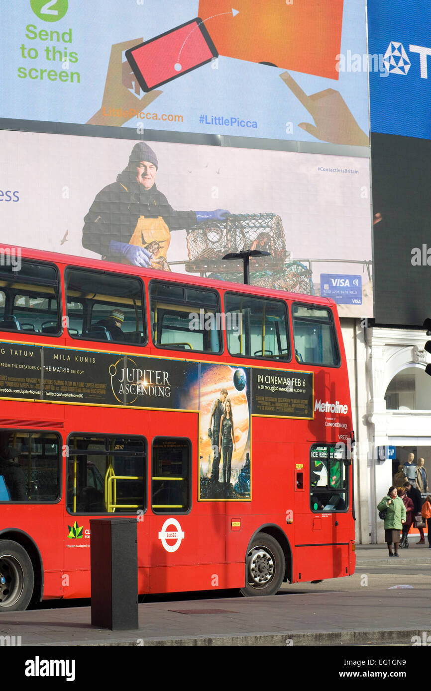 London double decker bus advertising hi-res stock photography and ...