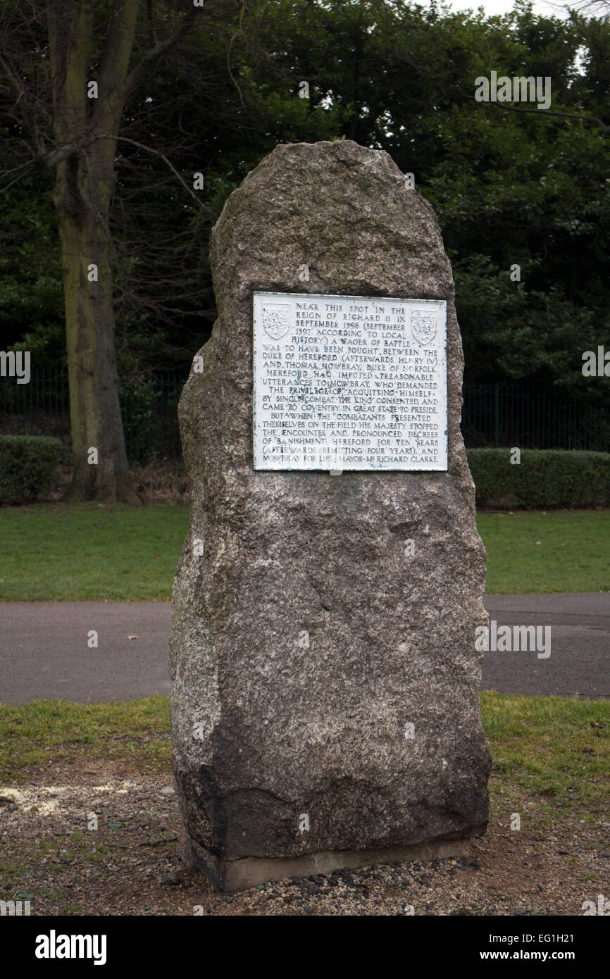Memorial on Gosford Green, Coventry, West Midlands, England, UK Stock ...