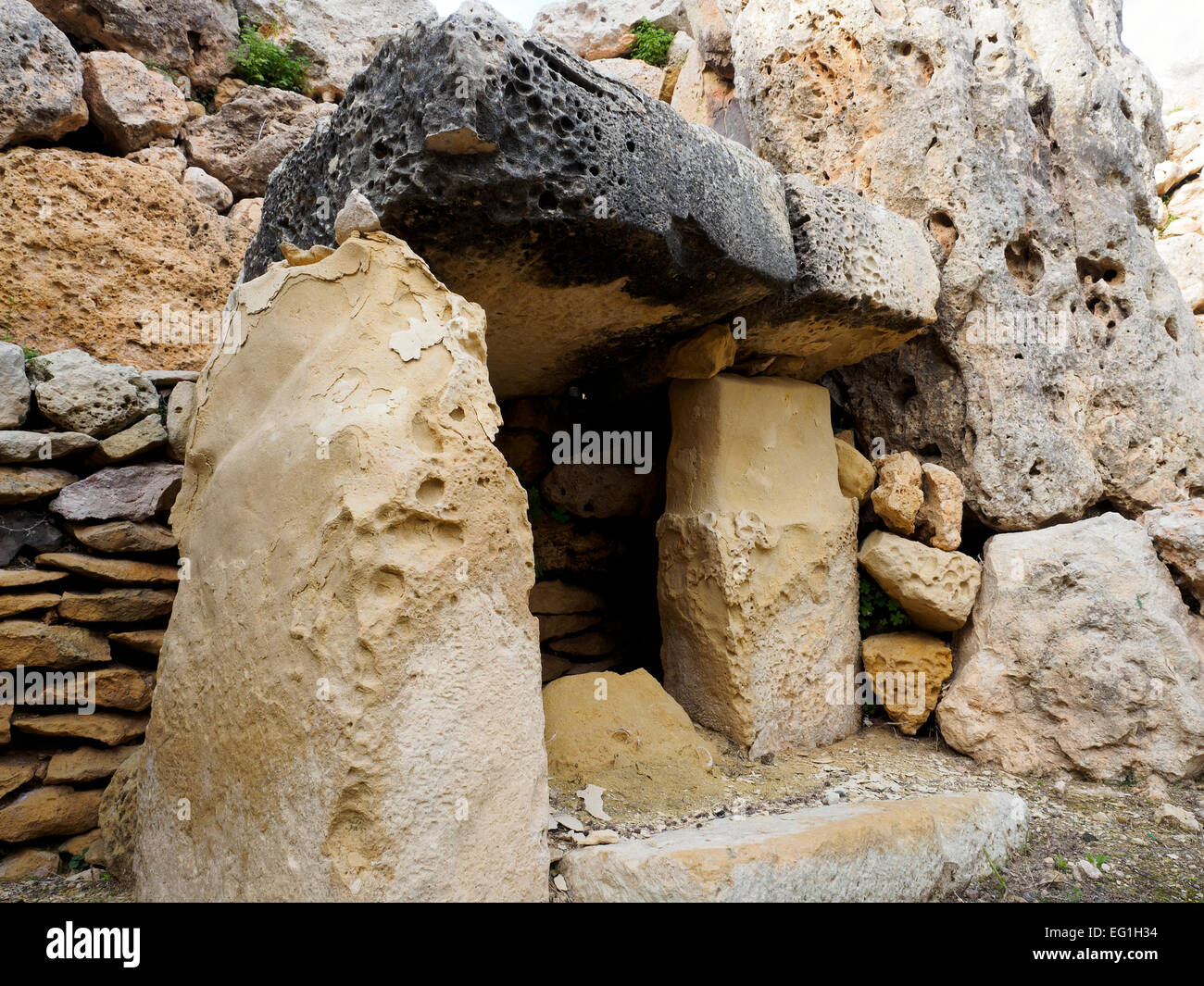 Ġgantija megalithic temple complex - Gozo island, Malta Stock Photo - Alamy