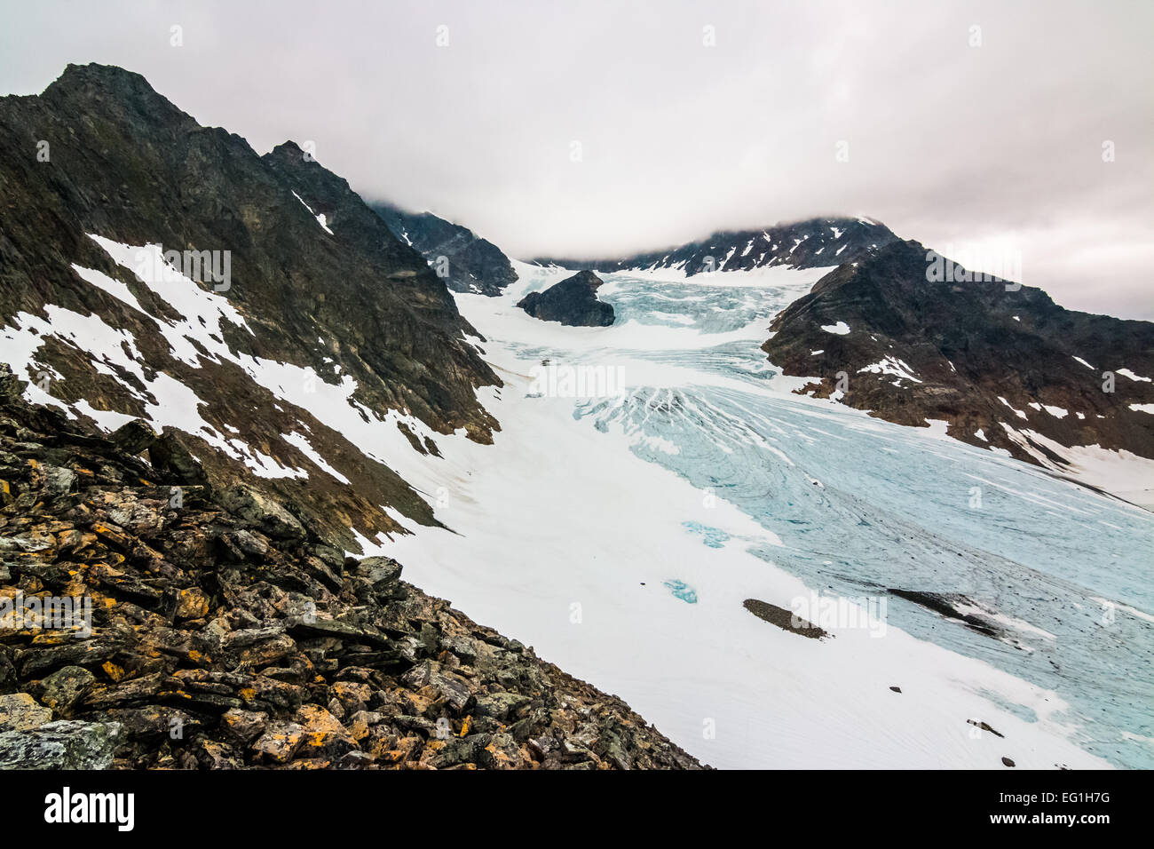 Glacier in Lyngen Stock Photo - Alamy