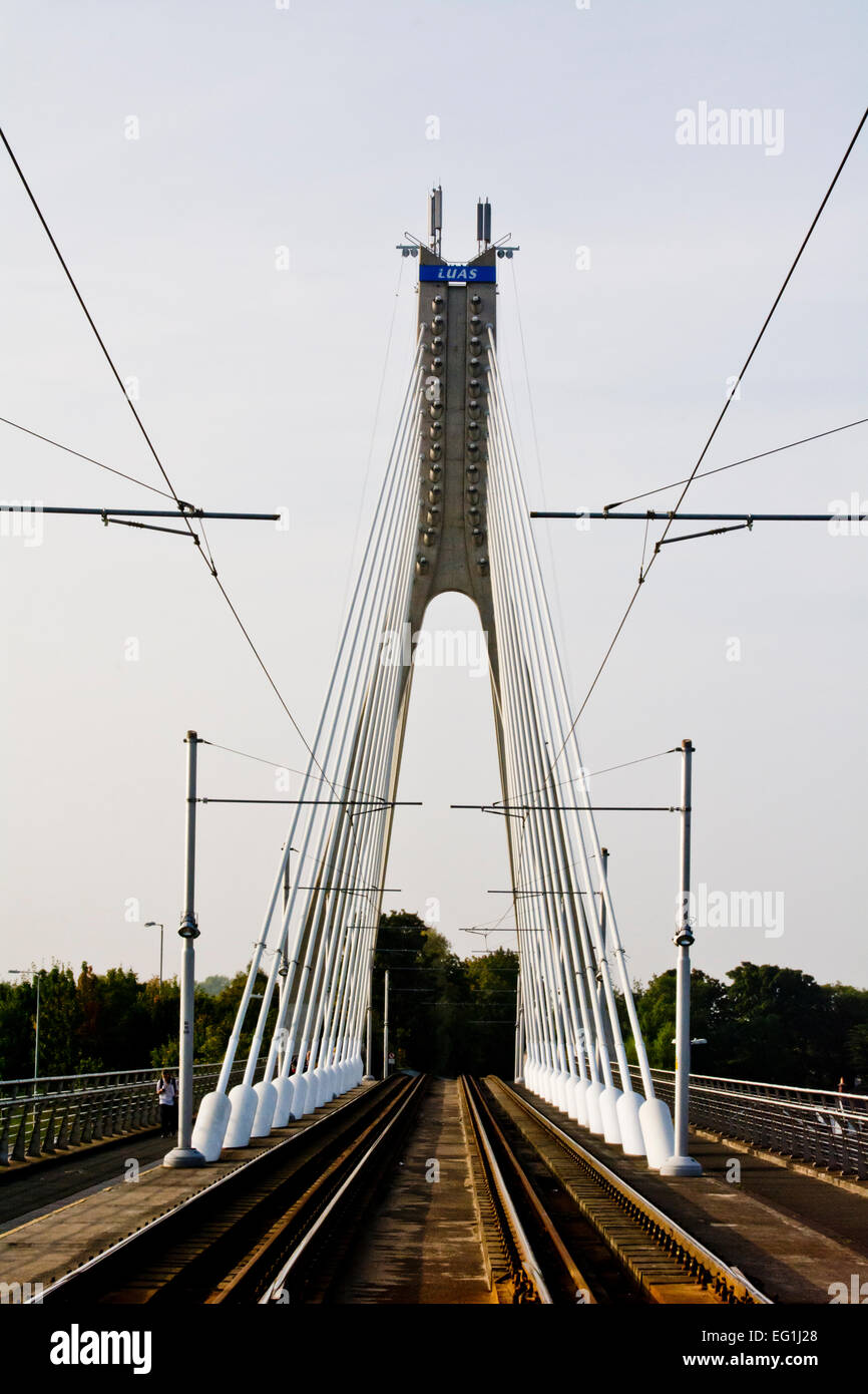 Luas bridge at Dun Drum, Dublin Stock Photo - Alamy