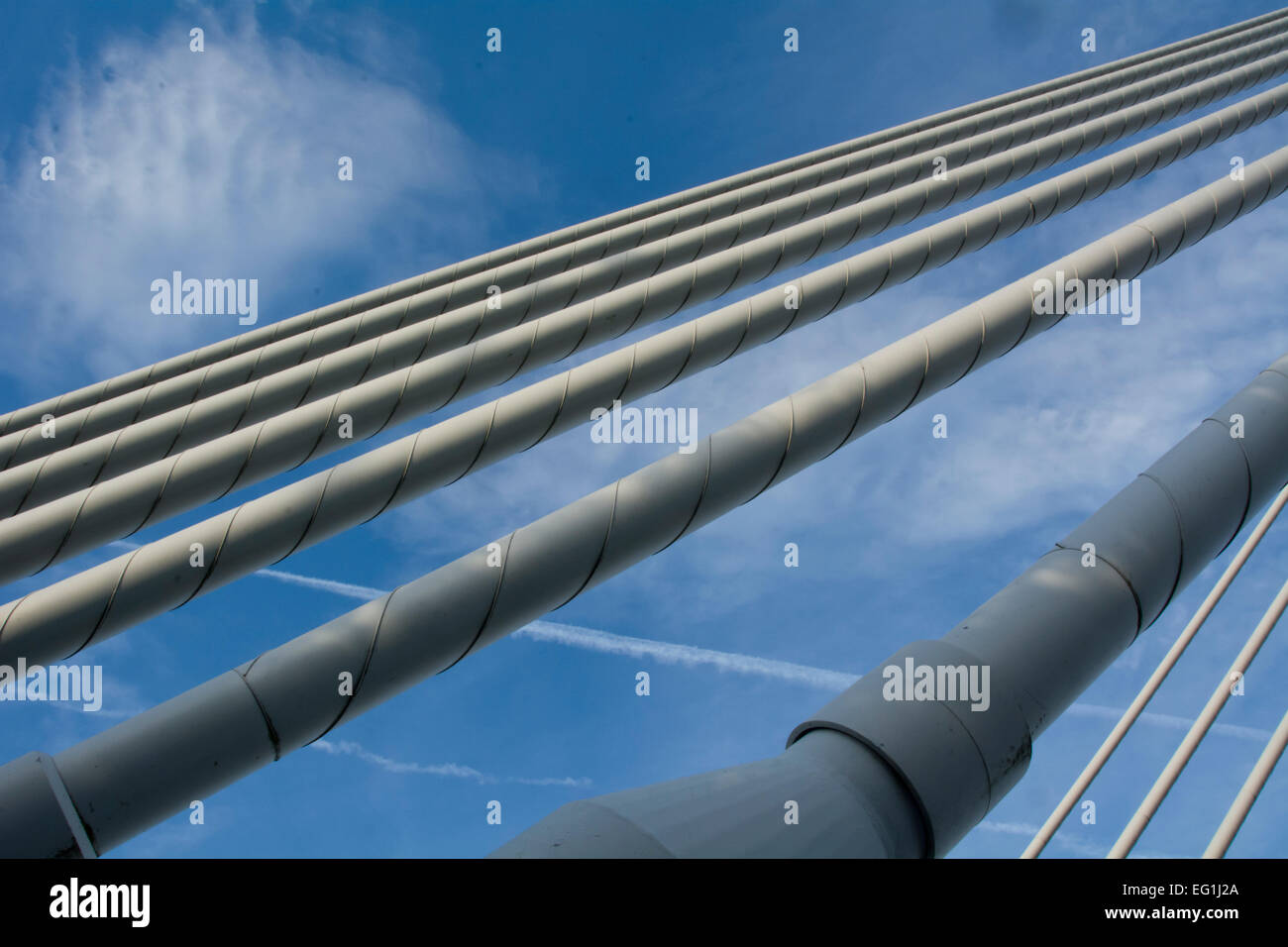Close up of suspension bridge cables Stock Photo, Royalty Free Image ...