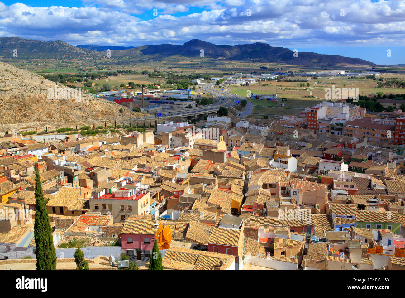 Cityscape from Atalaya Castle, Villena, Valencian Community, Spain ...